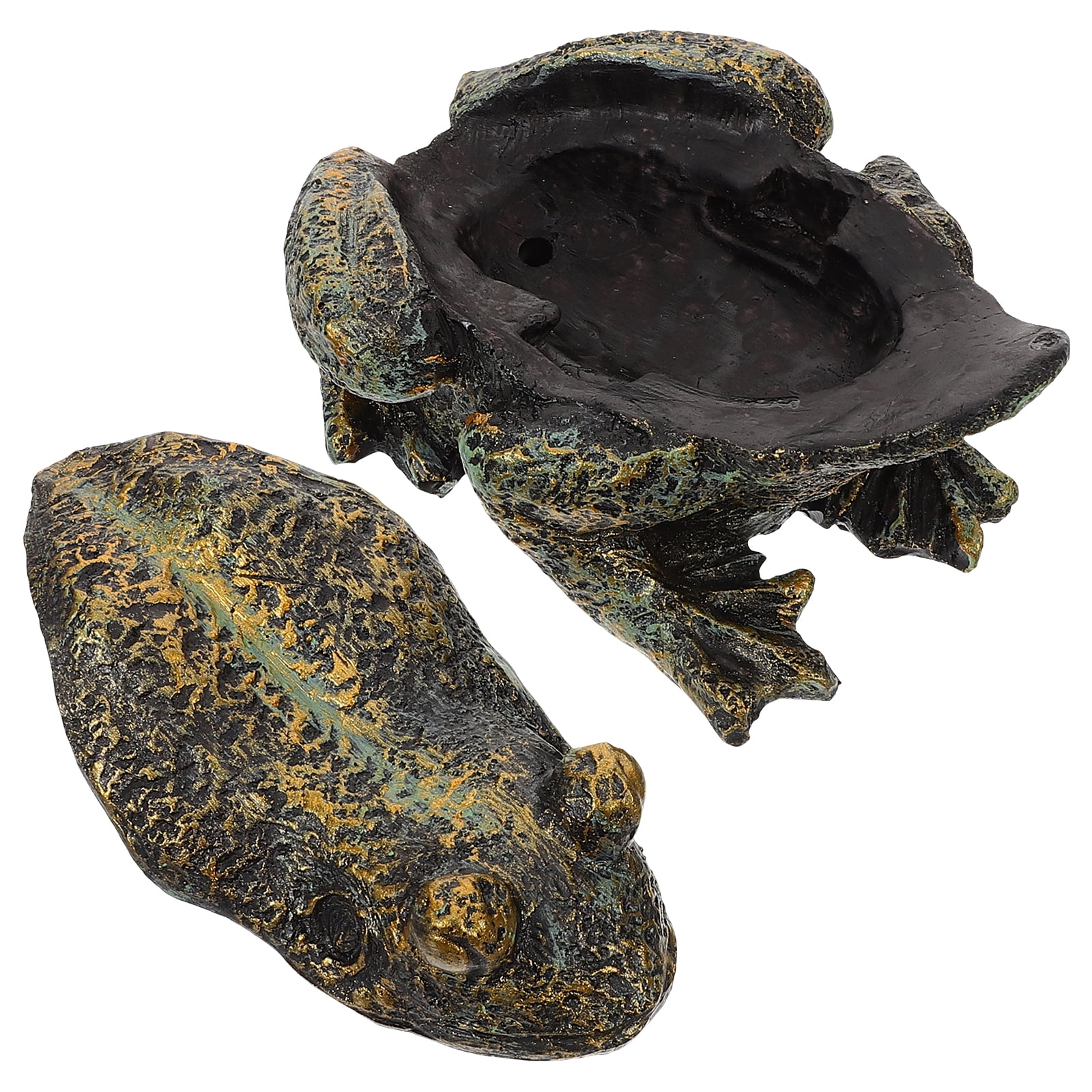 FRCOLOR House Key Hider Fake Frog Holder Mini Hidden Safe Landscape ...