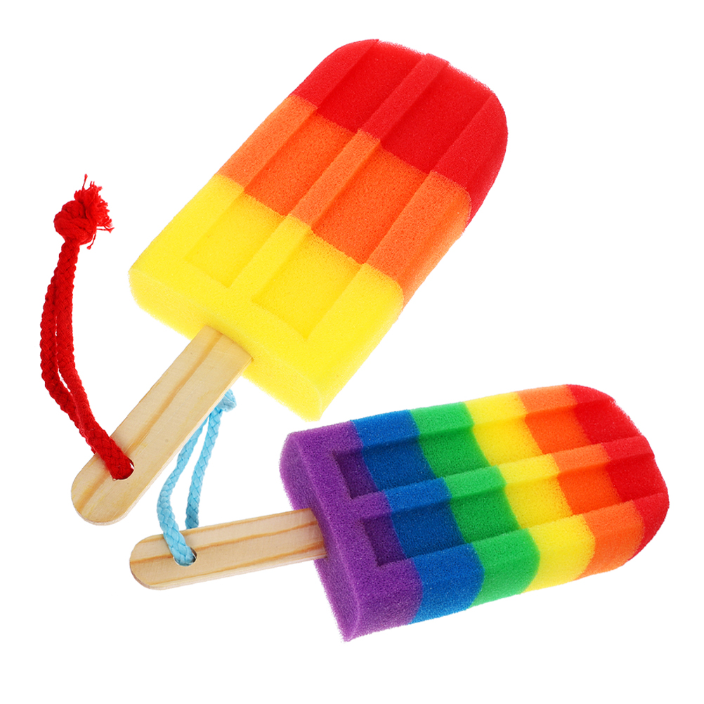 FRCOLOR Ice Cream Shaped Bath Sponge for Kids with Soft Highdensity ...