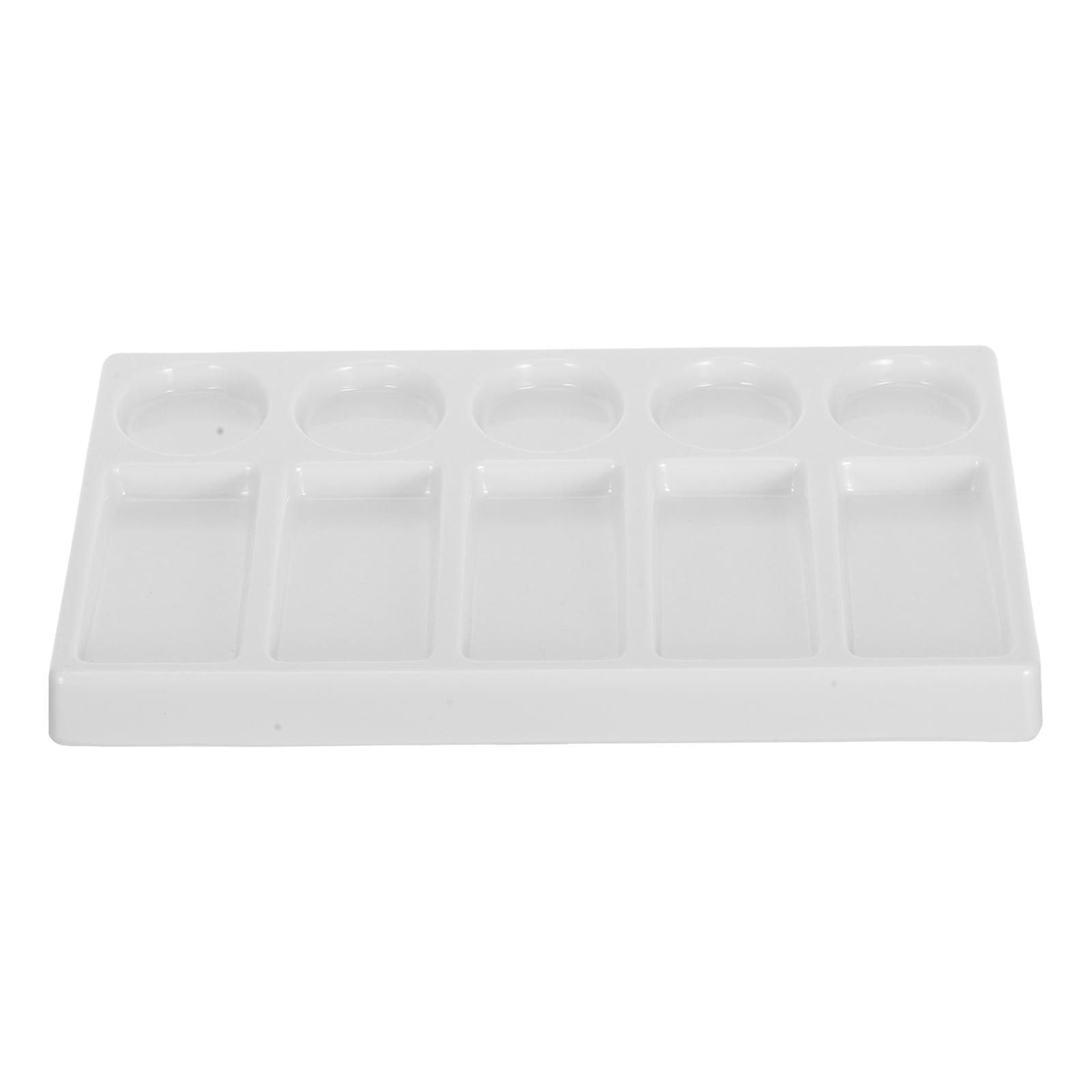 FRCOLOR Imitated Ceramic Watercolor Palette Tray 10-Well Rectangular ...