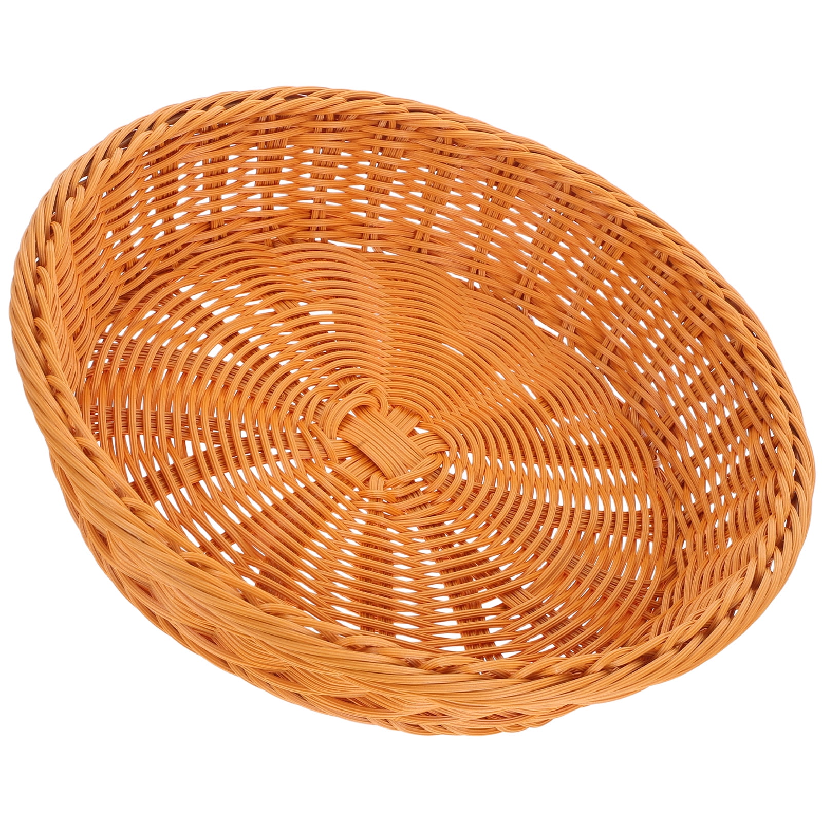 FRCOLOR Imitation Rattan Basket Woven Basket Tabletop Decor Rattan ...