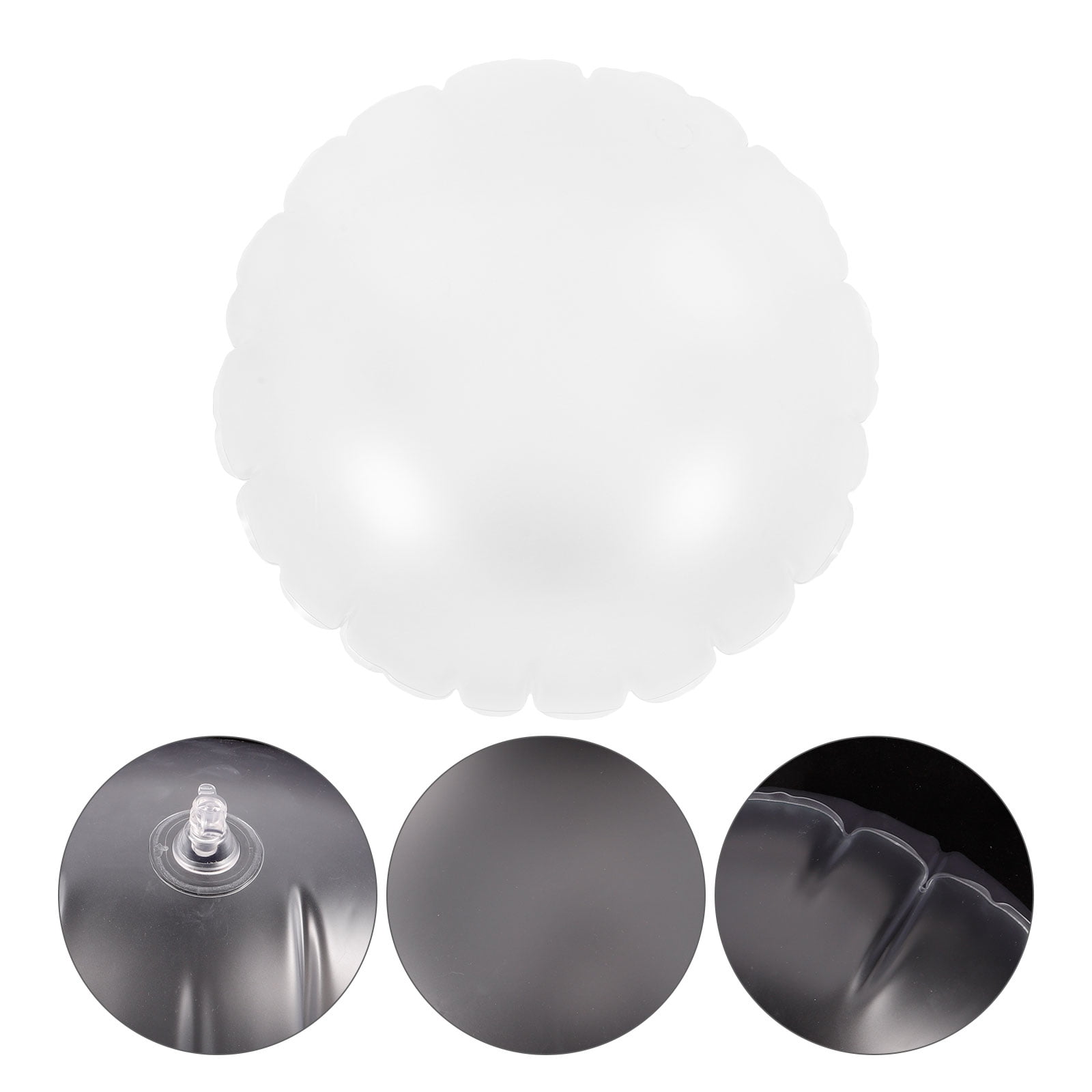 FRCOLOR Inflatable Clear Pillow Insert Transparent Pillow Round Pillow ...