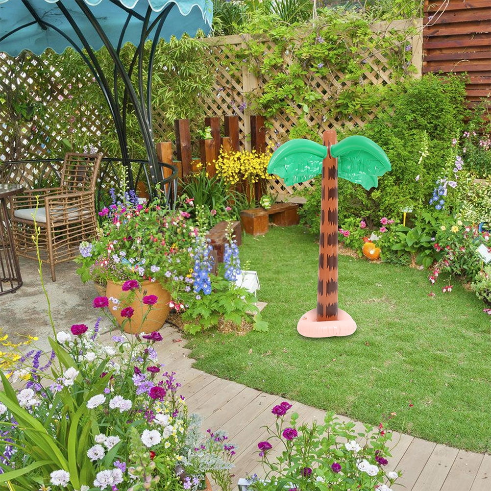 FRCOLOR Inflatable Coconut Tree Props Faux Blow up Giant Pool Party ...