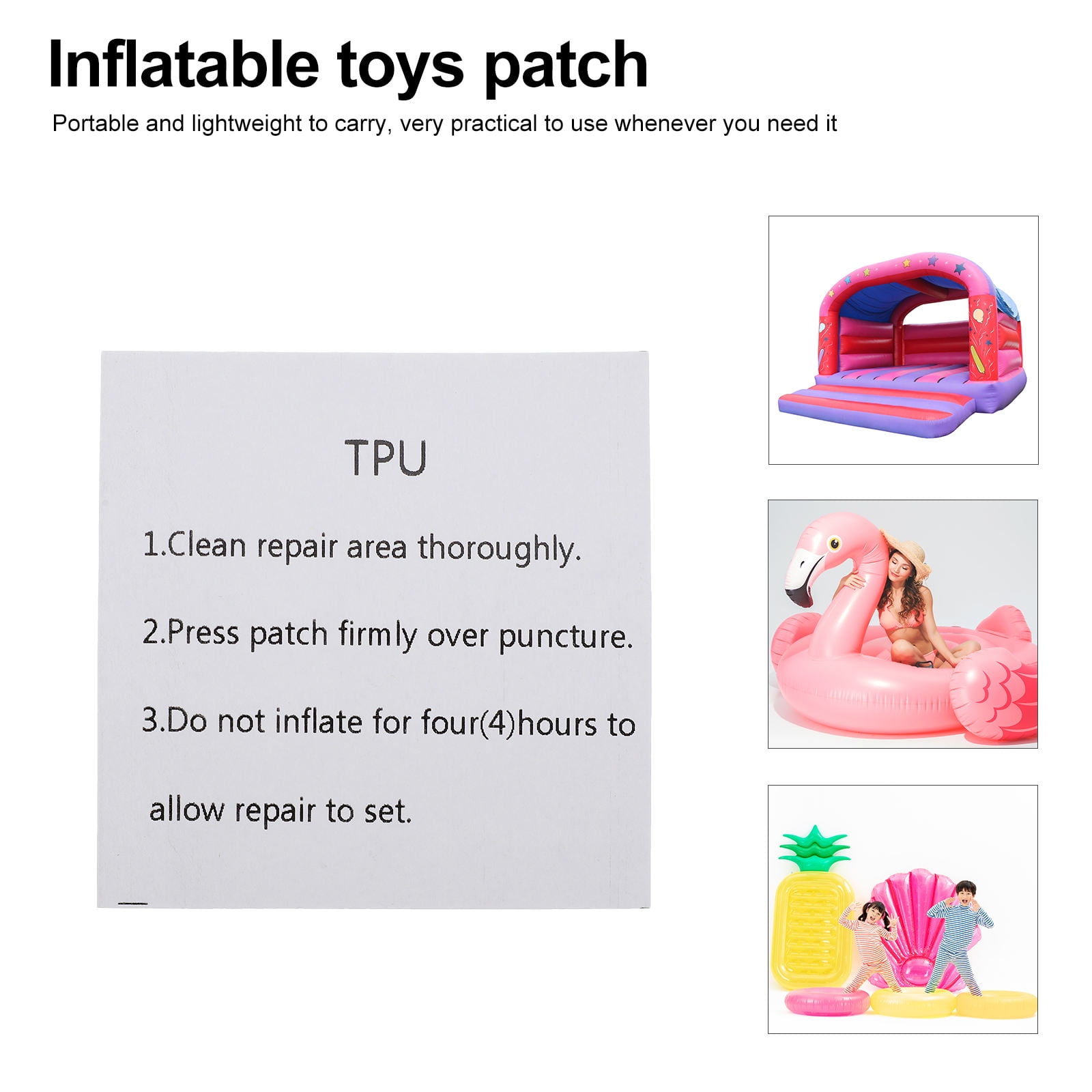 FRCOLOR Inflatable Product Repair Tape with Adhesive Rubber Patch for ...