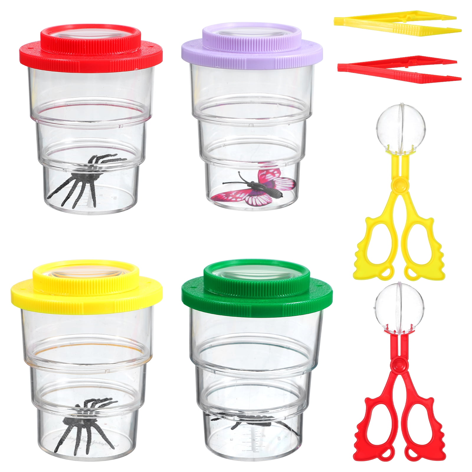 FRCOLOR Insect Viewing Jars Critter Keeper Traps Butterfly Magnifier ...
