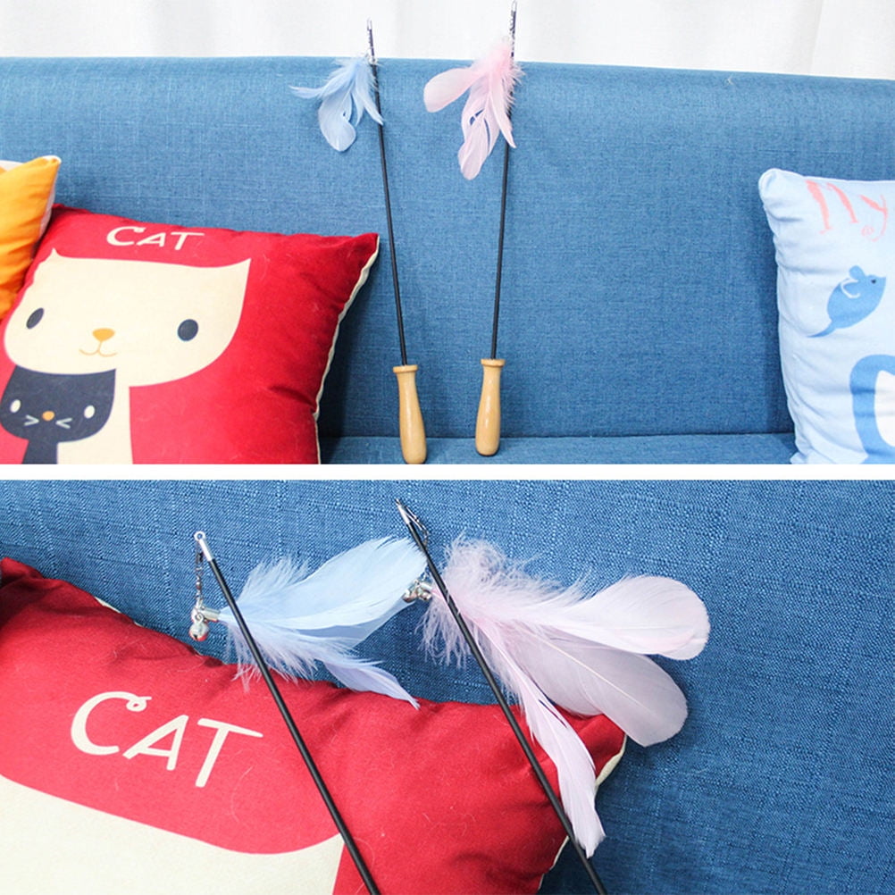 FRCOLOR Interactive Cat Teaser with Carbon Fiber Rods Assorted Color ...