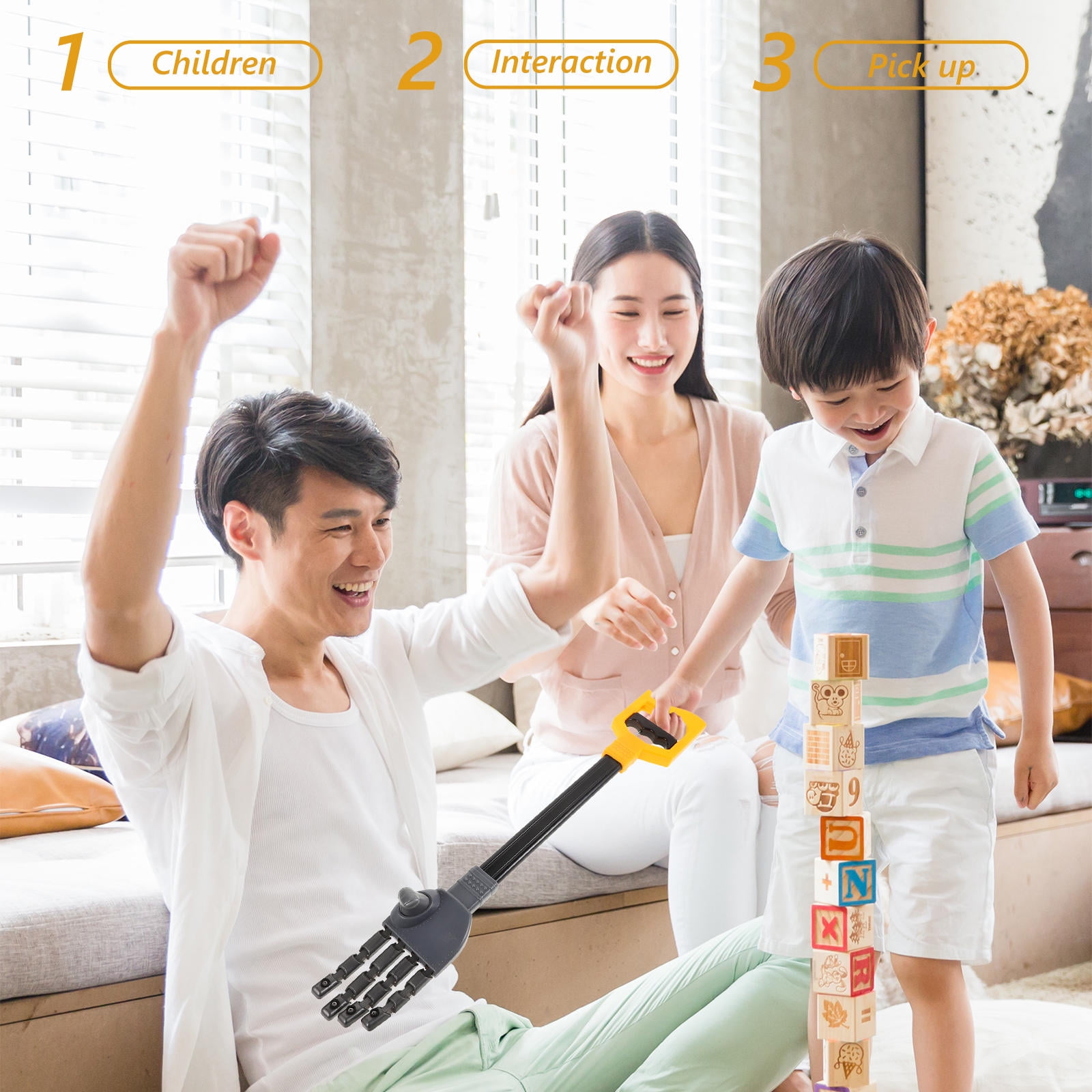 FRCOLOR Interactive Toy Grabber Plastic Robot Hand And Robot Grab Toy ...