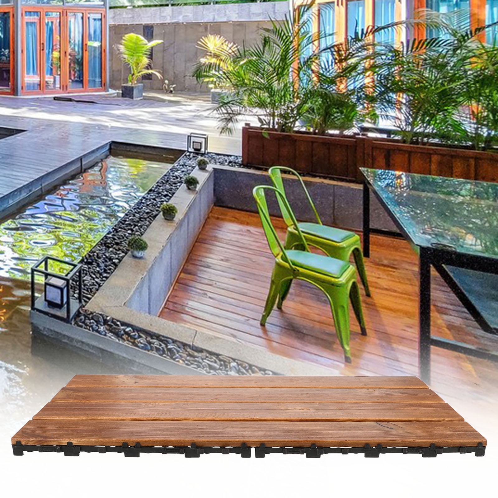 FRCOLOR Interlocking Floor Tile Patio Floor Tile Balcony Deck Tile ...
