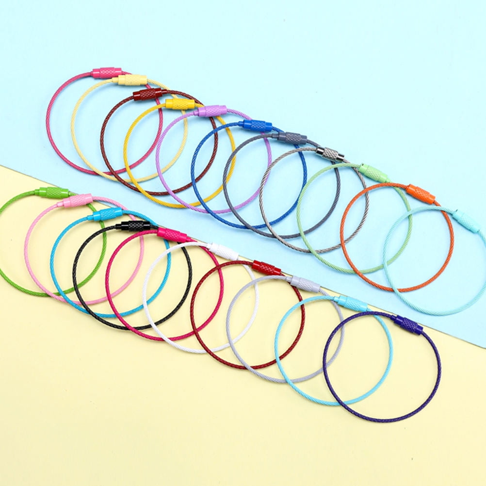 FRCOLOR Iron Key Chain Parts for Decoration with Smooth Surface Grey 10 ...