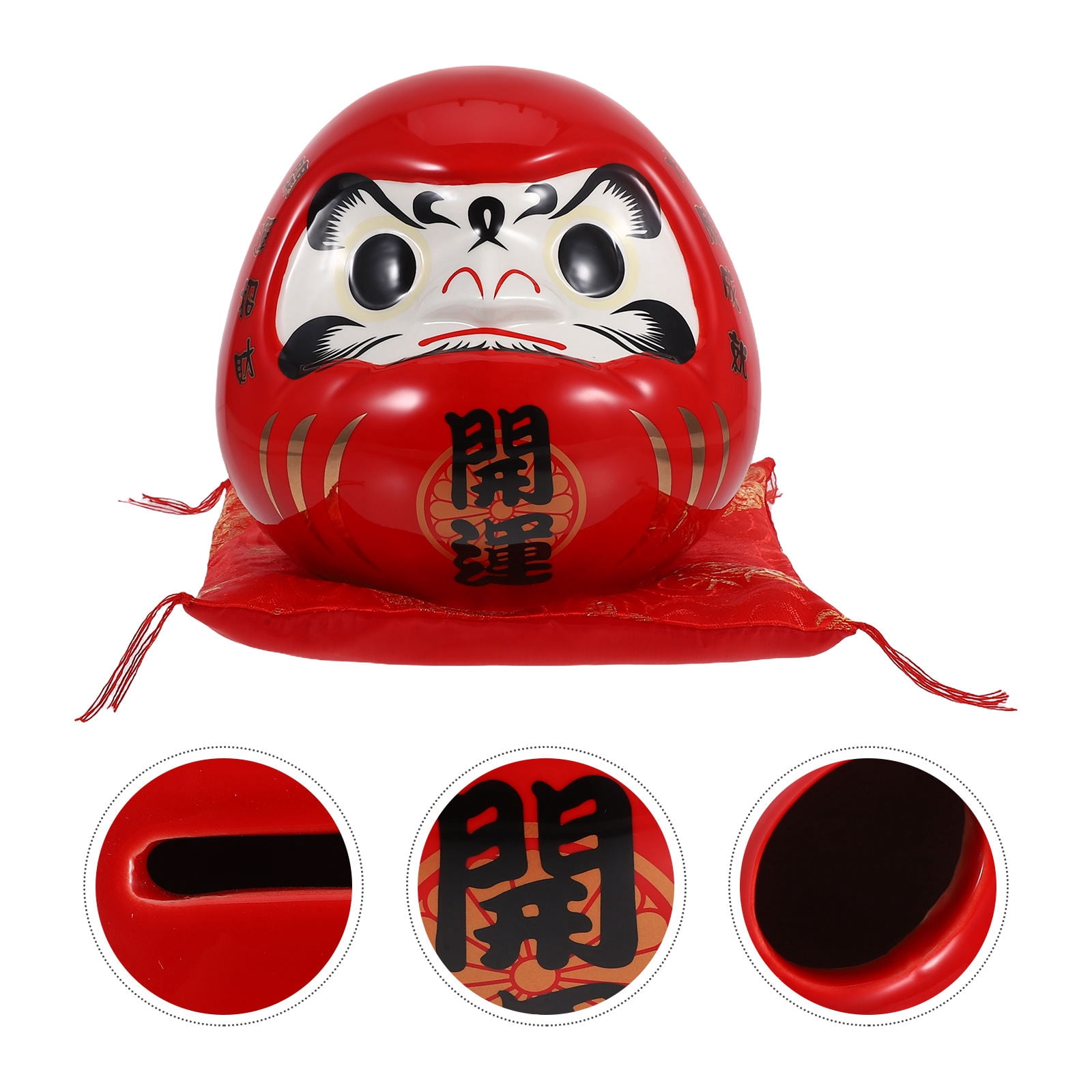 FRCOLOR Japanese Fortune Cat Coin Bank Ceramic Maneki Neko Money Box ...