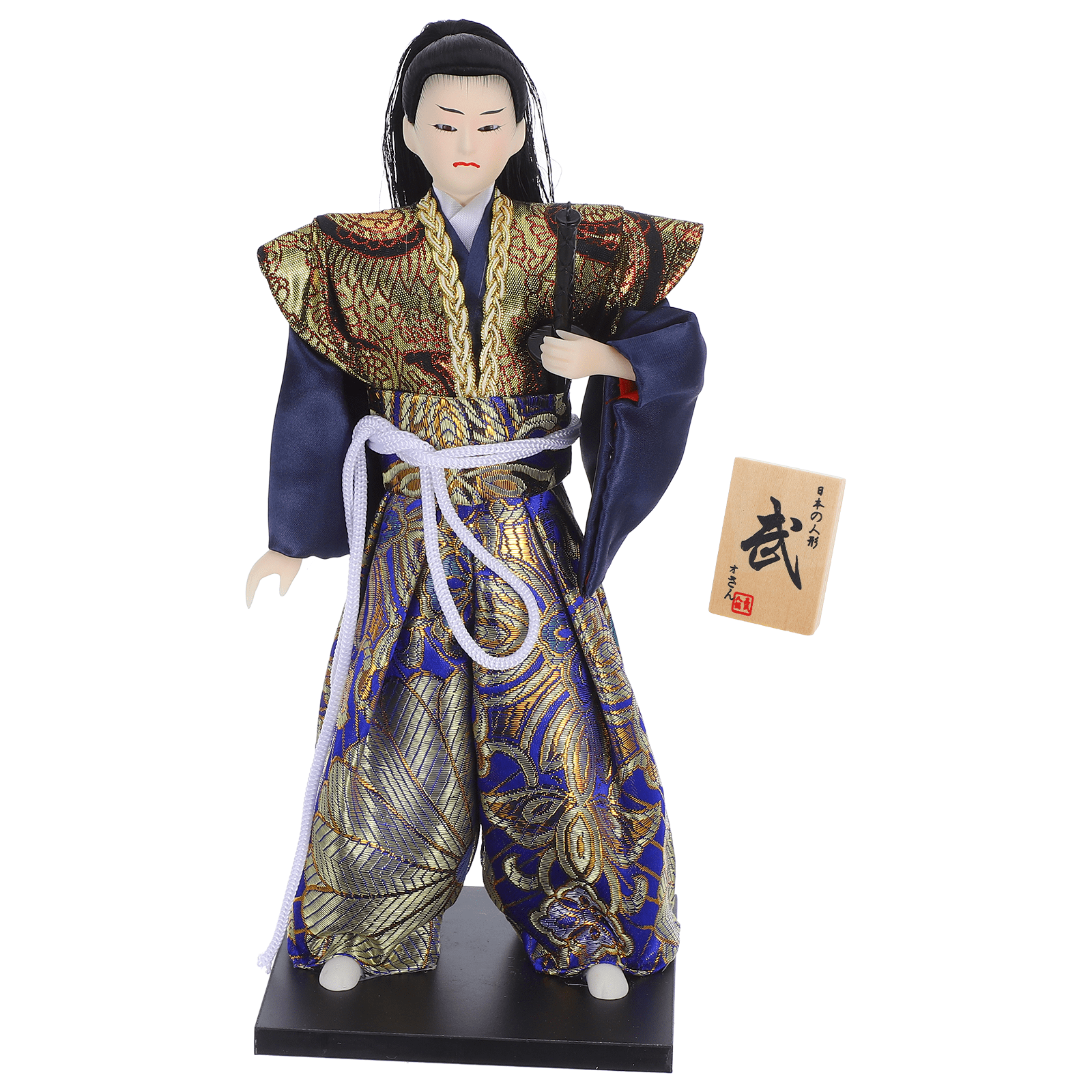 FRCOLOR Japanese Samurai Doll 12 inch Traditional Warrior Figurine ...