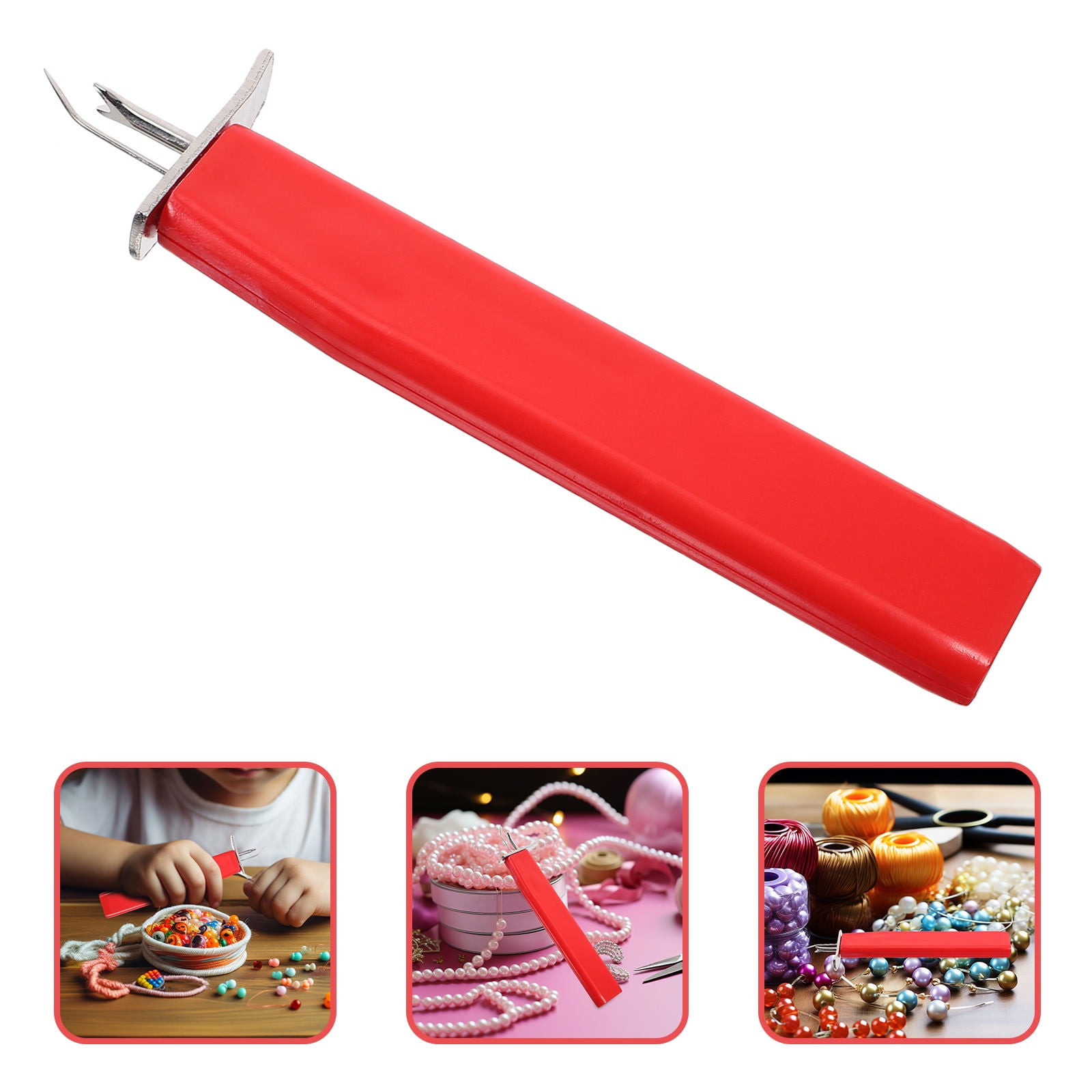 FRCOLOR Jewelry Craft Knotter Tool Making Knotting Secure Knots Red ...