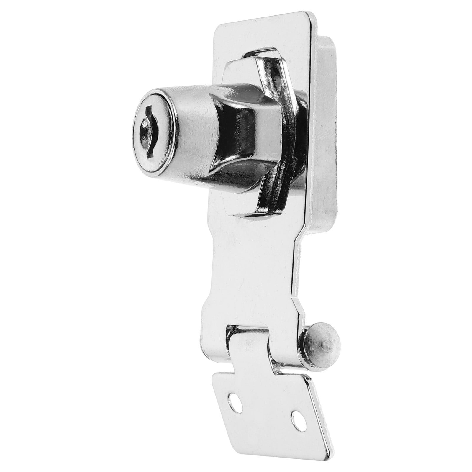 FRCOLOR Keyed Hasp Lock for Cabinet Free Open Hole Conditioner Silver ...