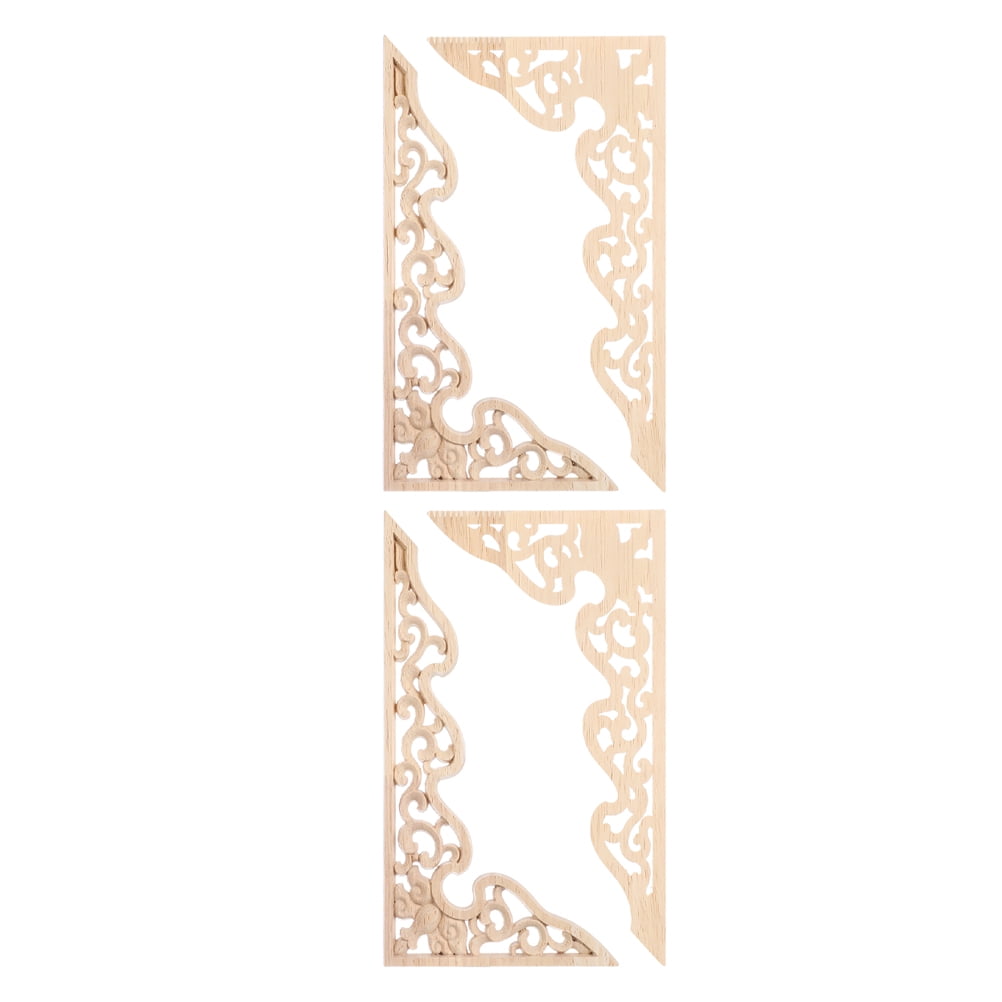 FRCOLOR Khaki Wood Stickers for Furniture with Exquisite Hand-Carved ...