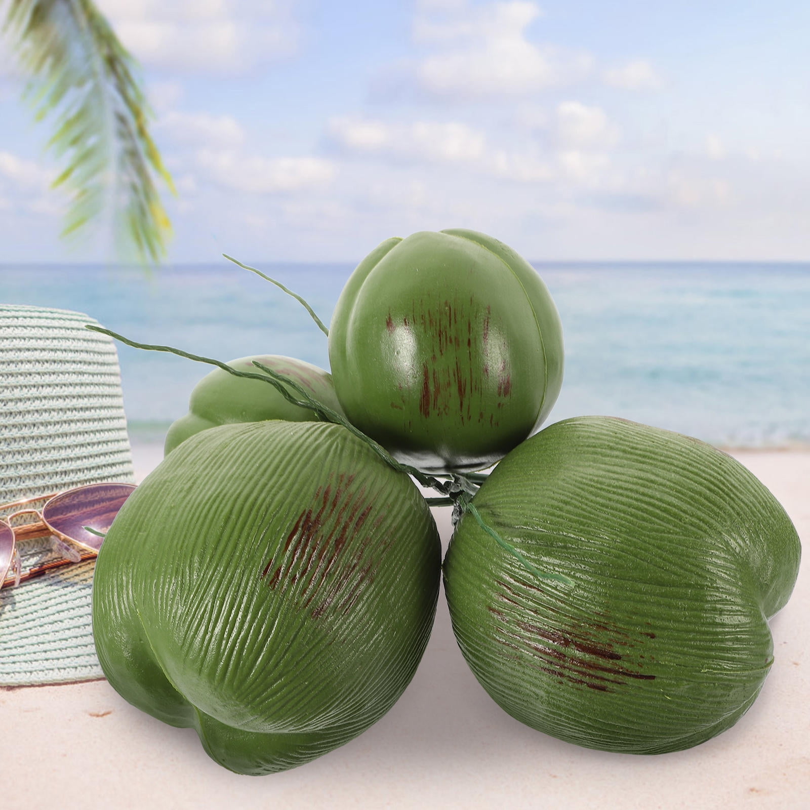 FRCOLOR Kitchen Artificial Fruit Decors Lifelike Models Fake Coconut ...