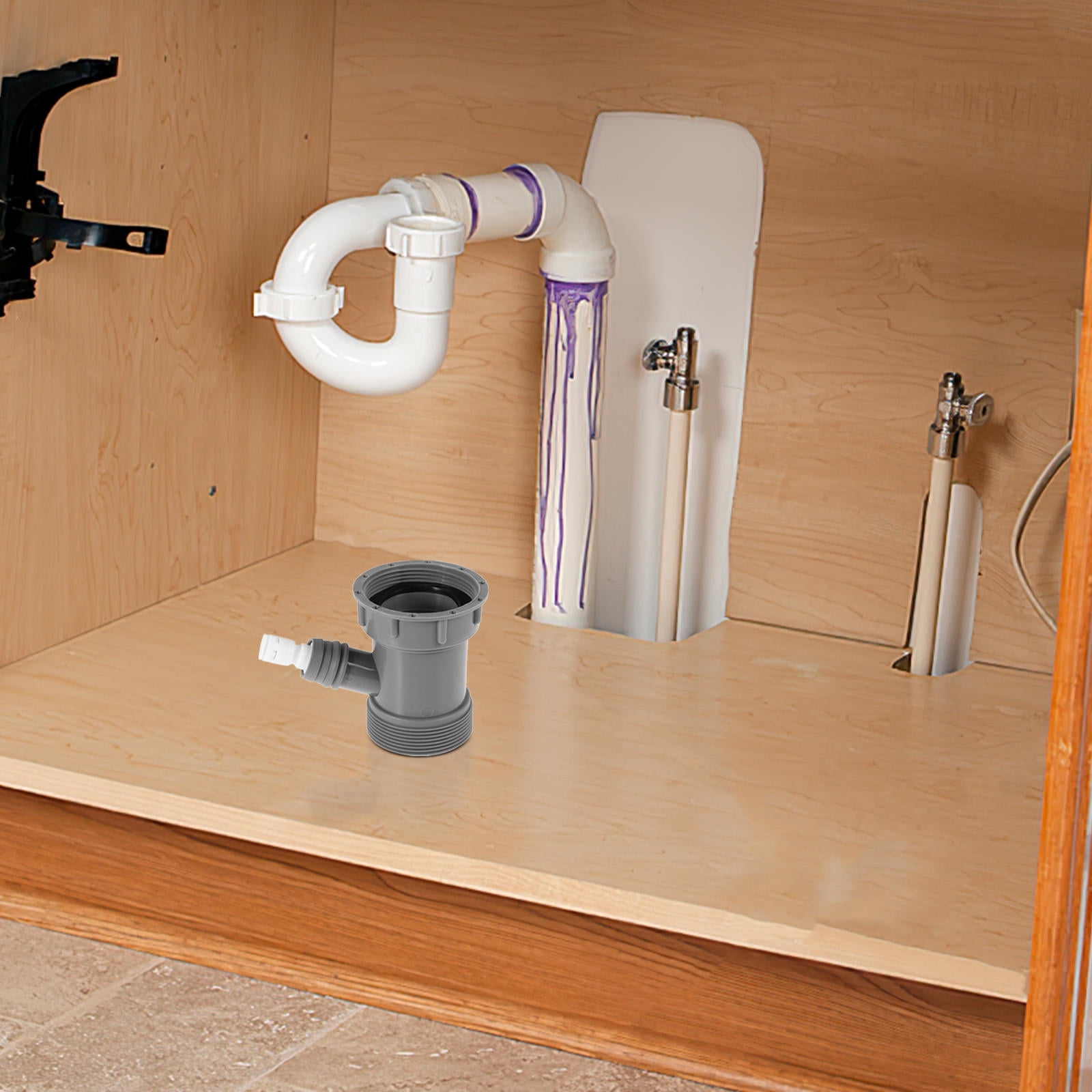 FRCOLOR Kitchen Sink Overflow Adapter Y-Shaped Hose Connector Sink ...