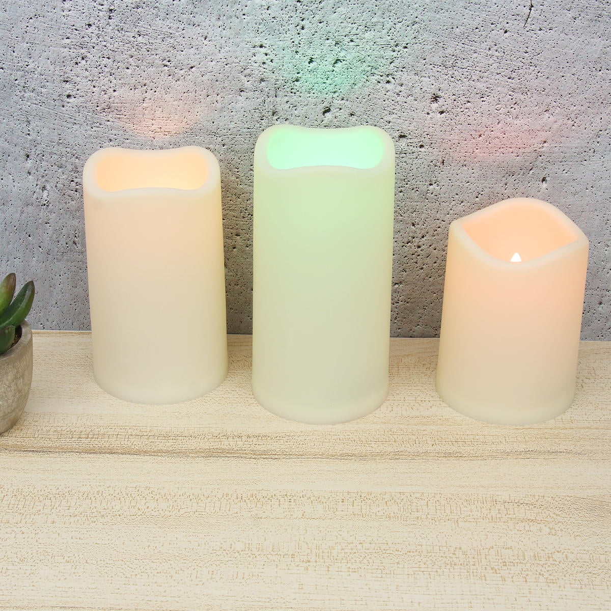 FRCOLOR LED Candles Battery Operated Flickering Pillar for Decoration ...