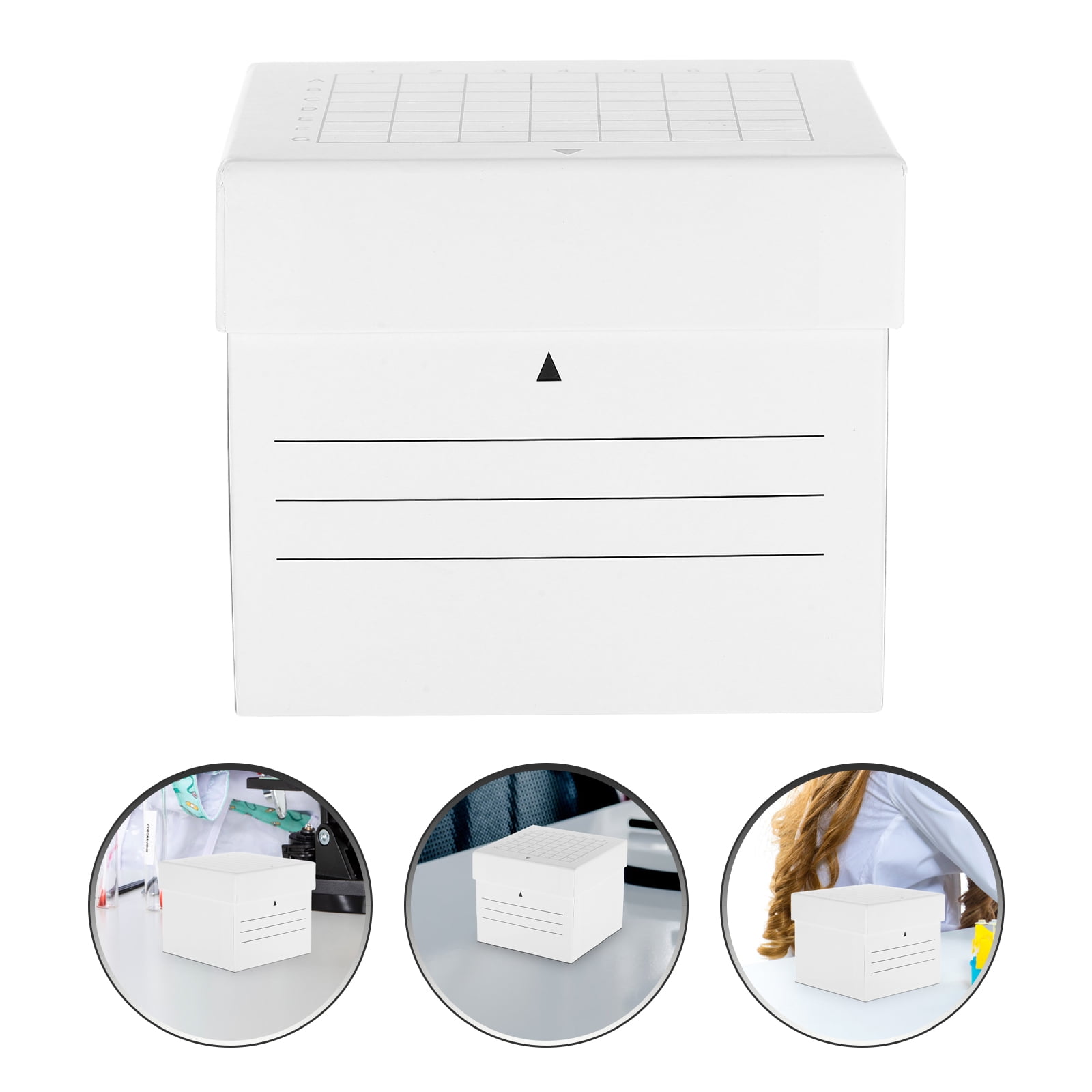 FRCOLOR Lidded Storage Bin for Test Tubes Container Paper Freezer Box ...