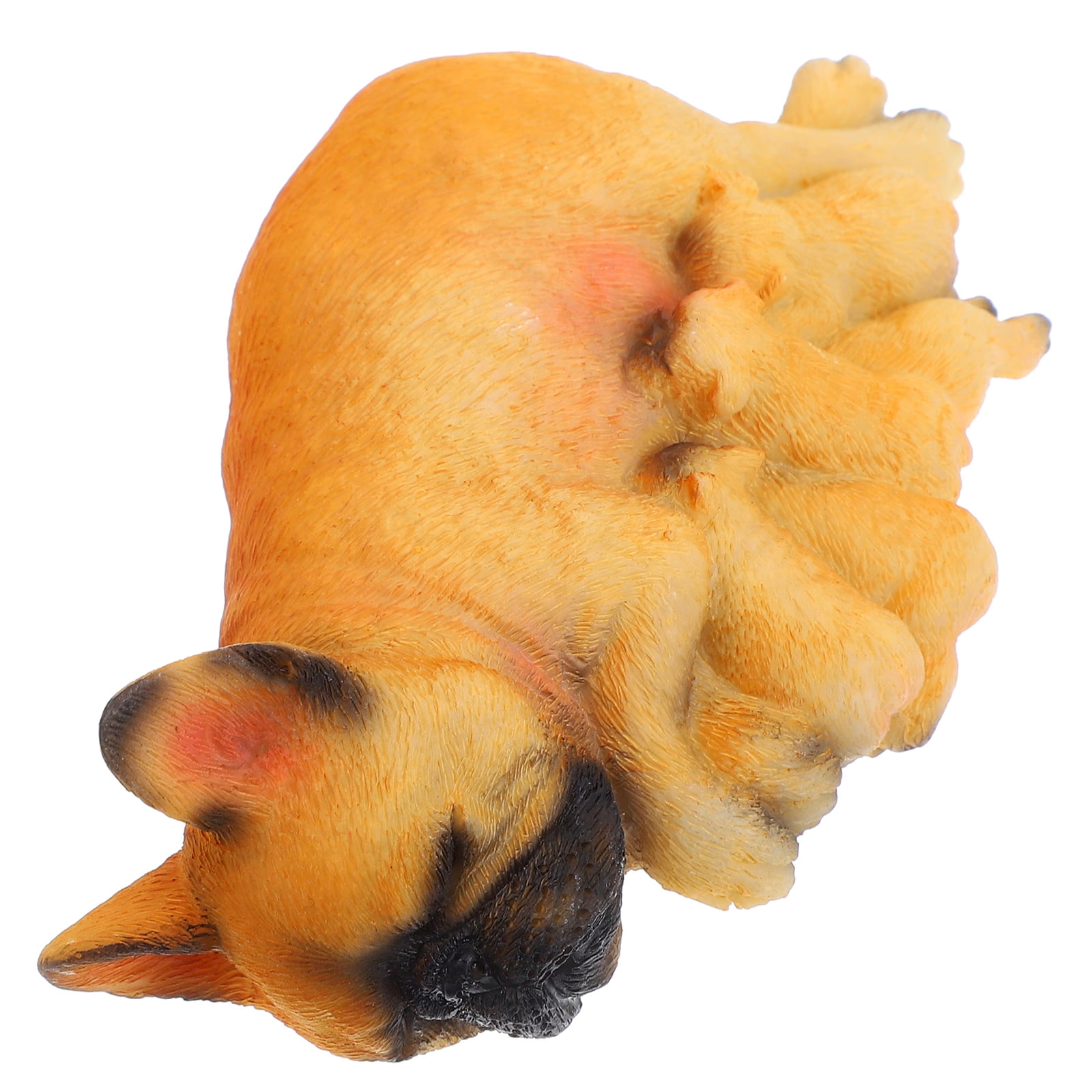 FRCOLOR Lifelike Sleeping Dog Figurines French Bulldog Statue Resin ...