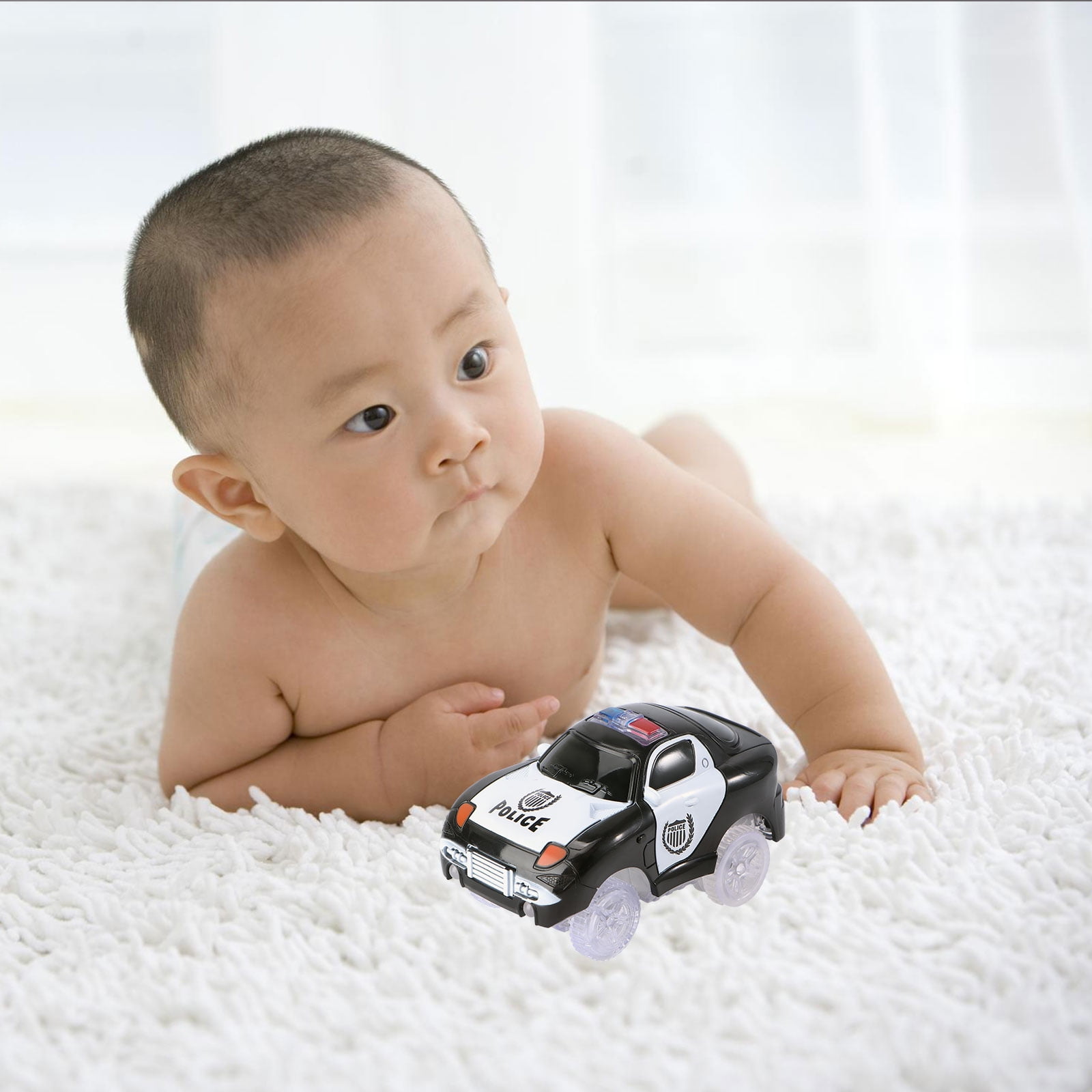 FRCOLOR Light Up Car Track Toy Racing Track Accessories Compatible with ...