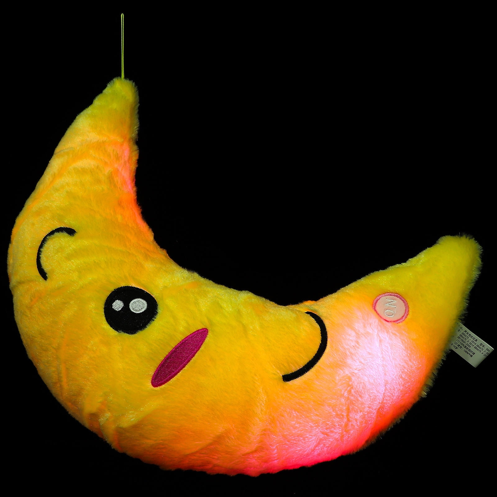FRCOLOR Light up Stuffed Pillow Plush Glow Toy Unique Moon Shaped ...
