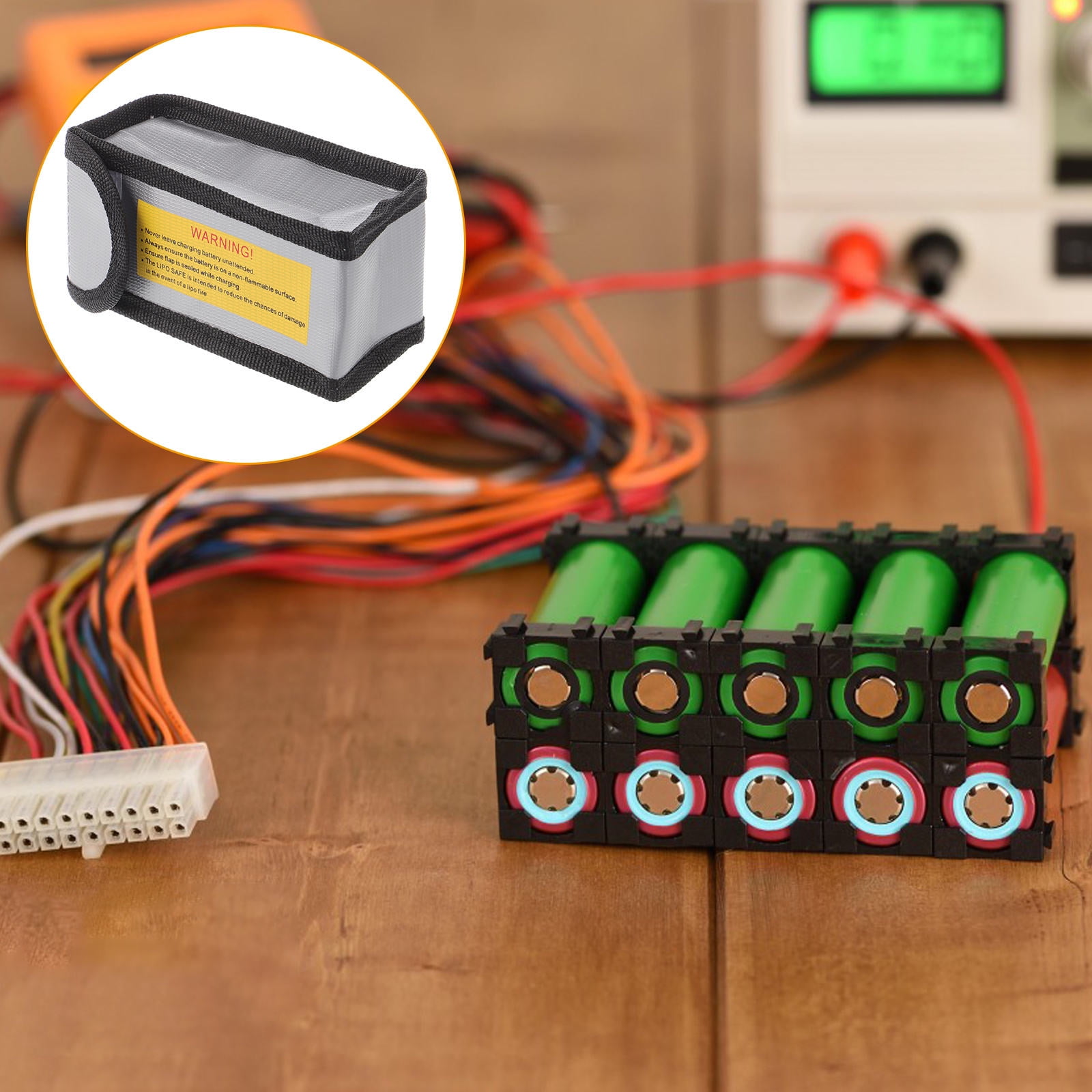 FRCOLOR Lithium Battery Bag Safety Battery Bag Battery Protection Bag ...