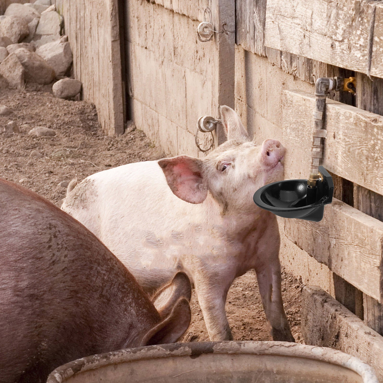 FRCOLOR Livestock Water Dispenser Farmhouse Water Feeder Metal Cow ...