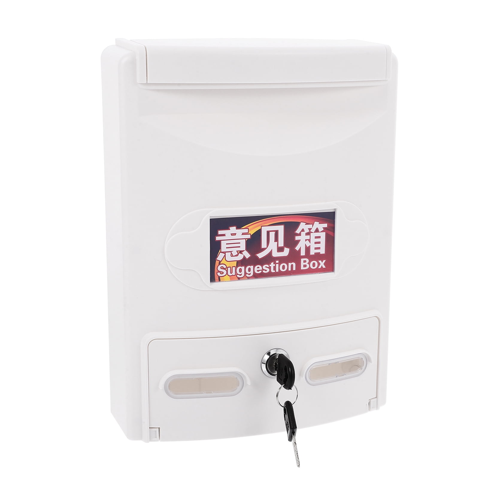 FRCOLOR Lockable Wall-mounted Mailbox Plastic Suggestion Letter Box Complaint Box Security ...