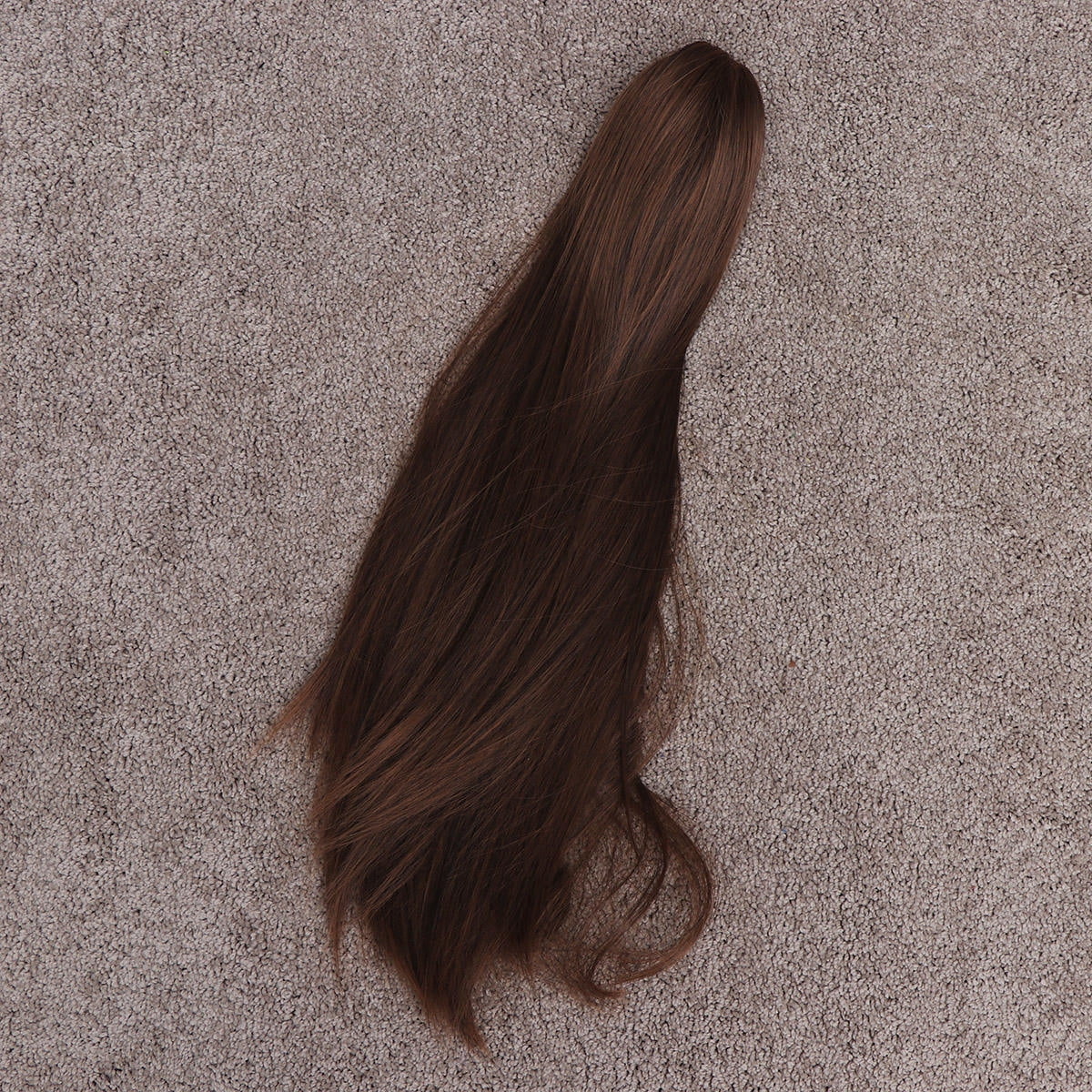 FRCOLOR Long Straight Synthetic Hair Wig Jaws Clamp Ponytails Hair ...