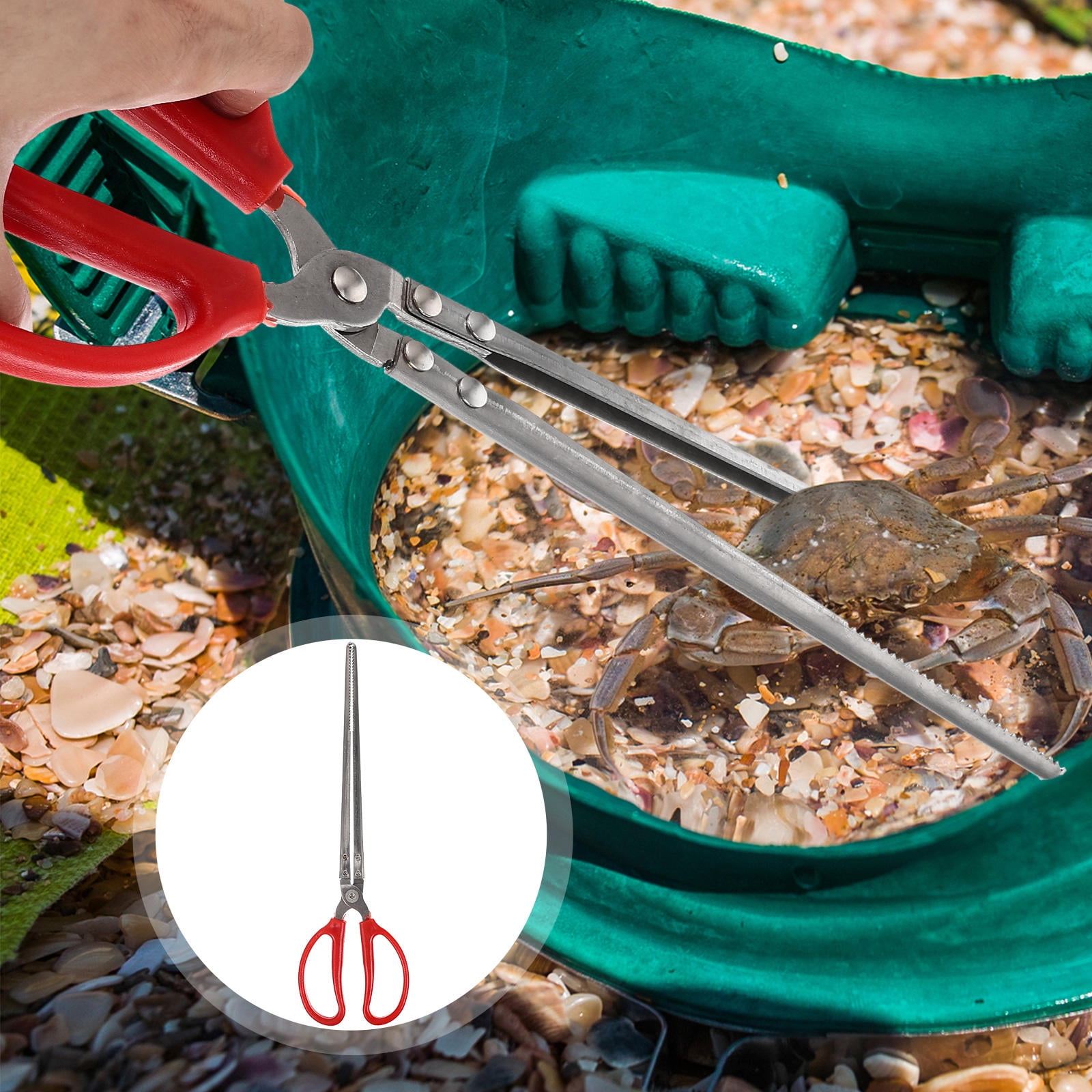 FRCOLOR Long Tong Household Tortoise Clamp Fish Grabber Tool Catching ...