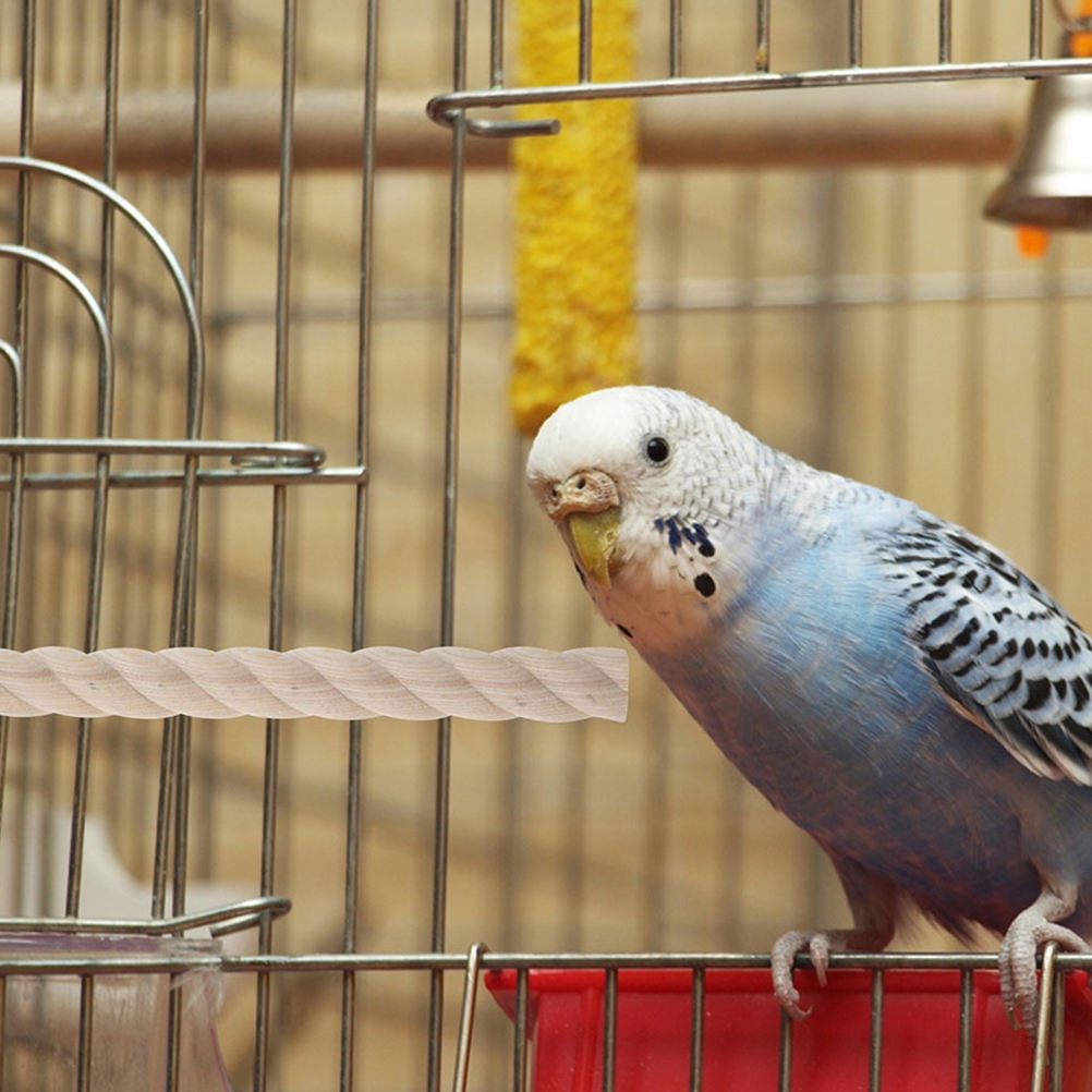 FRCOLOR MLINS Bird Cage Perch Toy for Parakeets and Parrots Wood ...