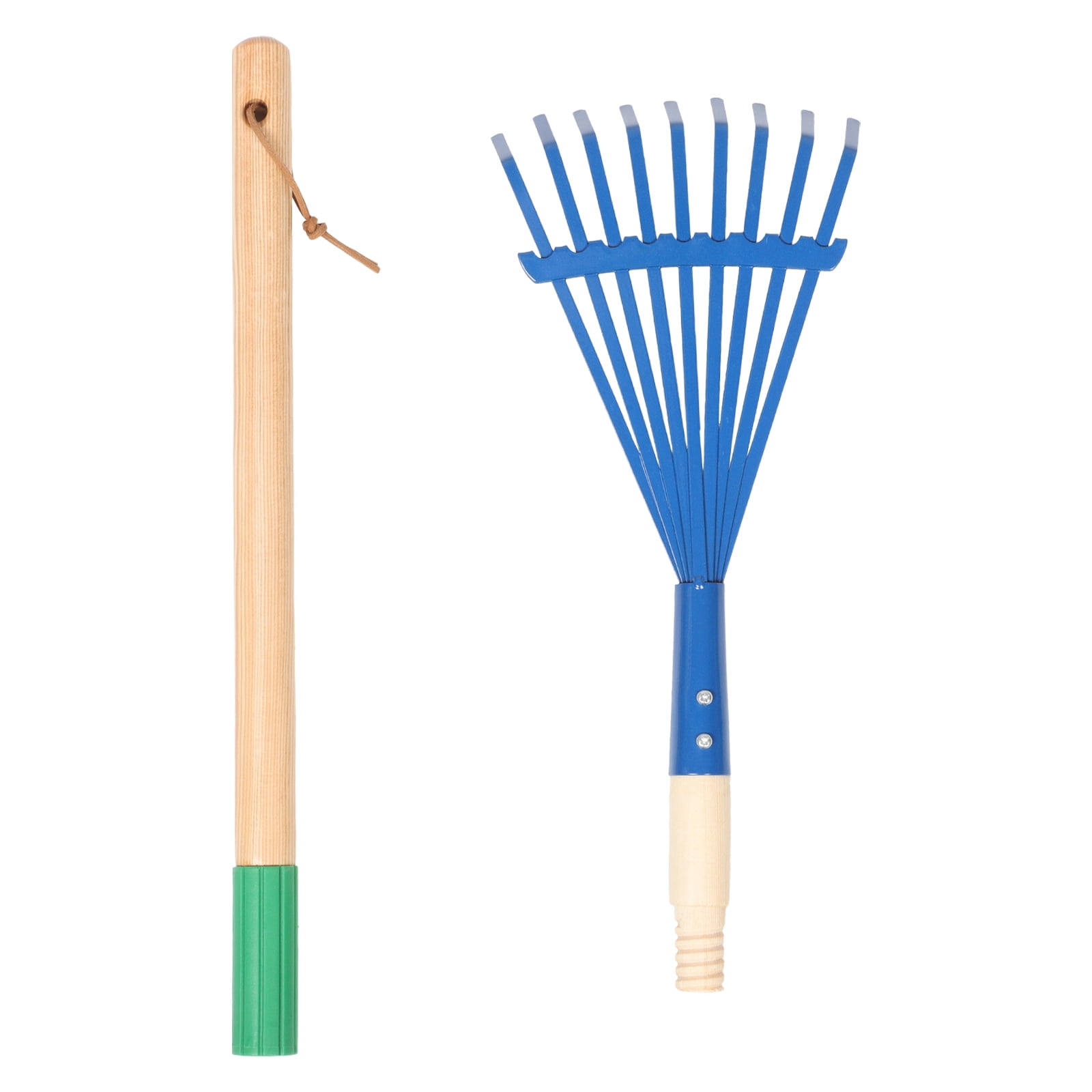 FRCOLOR MLINS Childrens Garden Rake with Detachable Wooden Handle Small ...