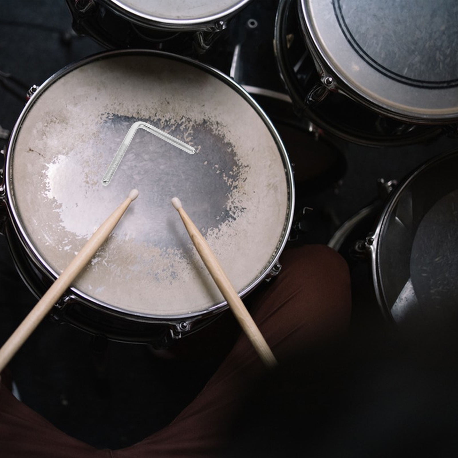 FRCOLOR MLINS Cowbell Holder L Shaped Rod for Drum Set 1 Mount Heavy ...