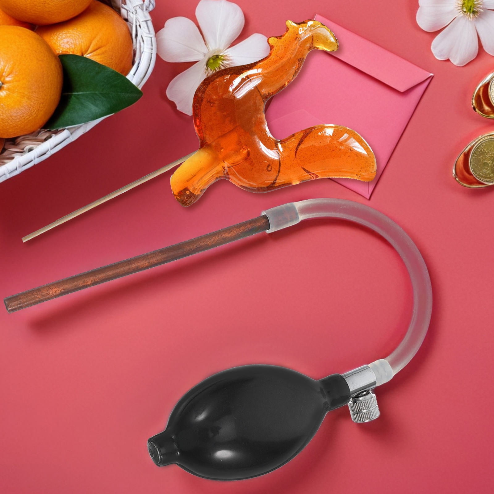 FRCOLOR Manual Sugar Blower Pump for Candy Making Sugar Art Equipment ...