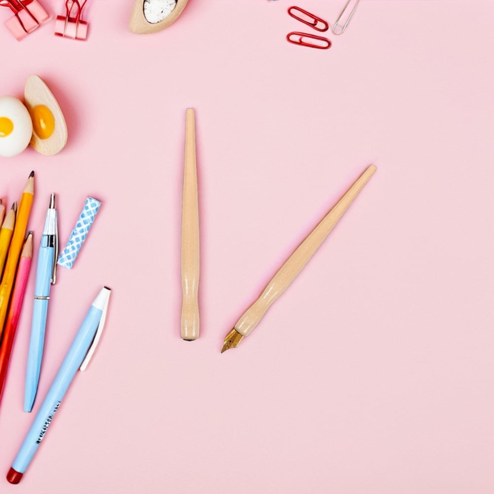 FRCOLOR Masteelf 6 Pcs Dip Pen Nibs Holder Calligraphy Pens Wooden ...