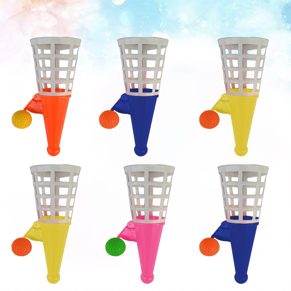FRCOLOR Masteelf 6pcs Children Launch Ball Toys Bouncy Balls Double ...