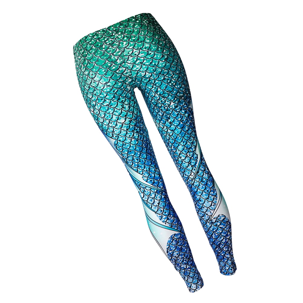 FRCOLOR Mermaid Stretchy Pant Mermaid Scale Legging Mermaid Scale ...