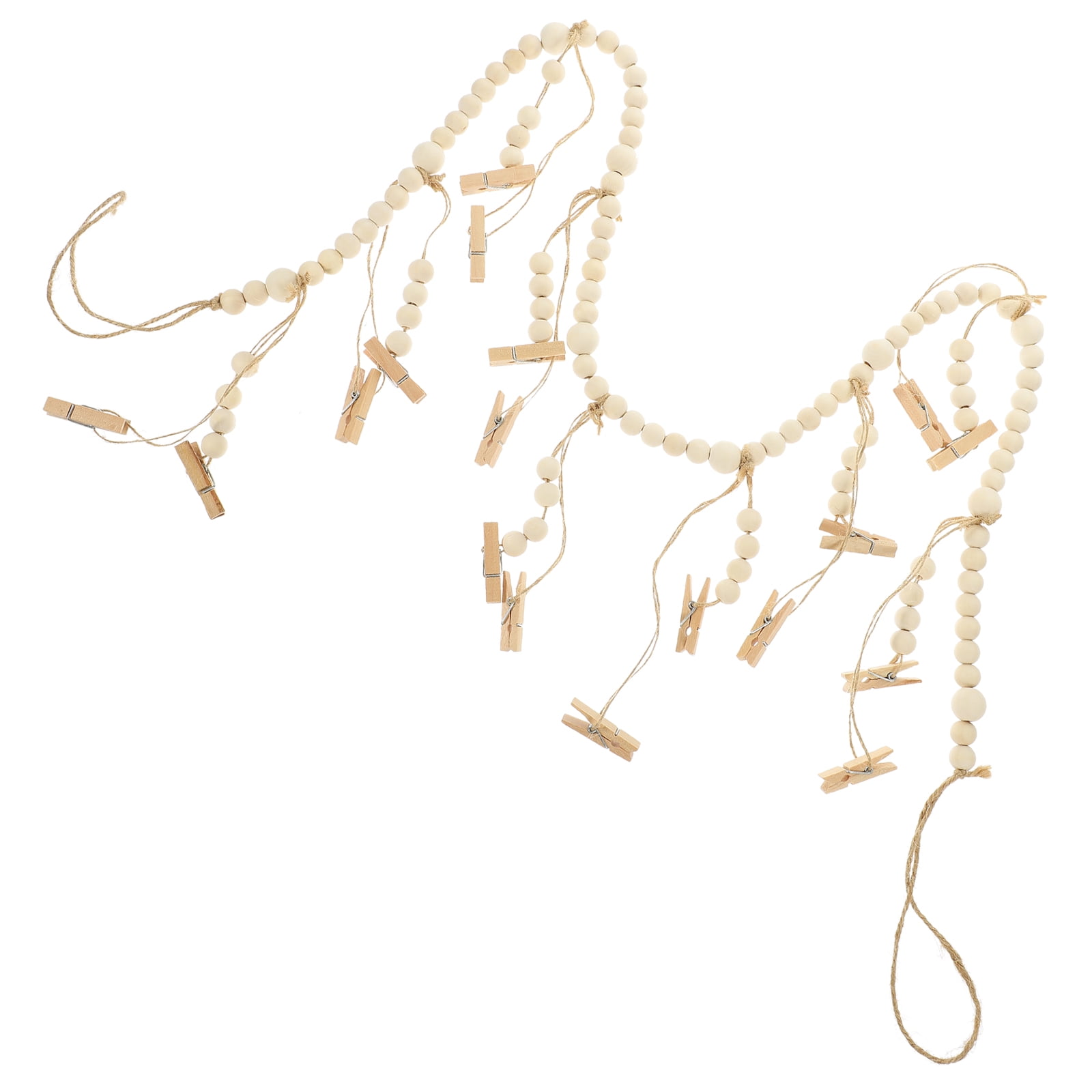 LABSERRON Picture Hanging Decor Golden Wood Rope Wall Adorn ...