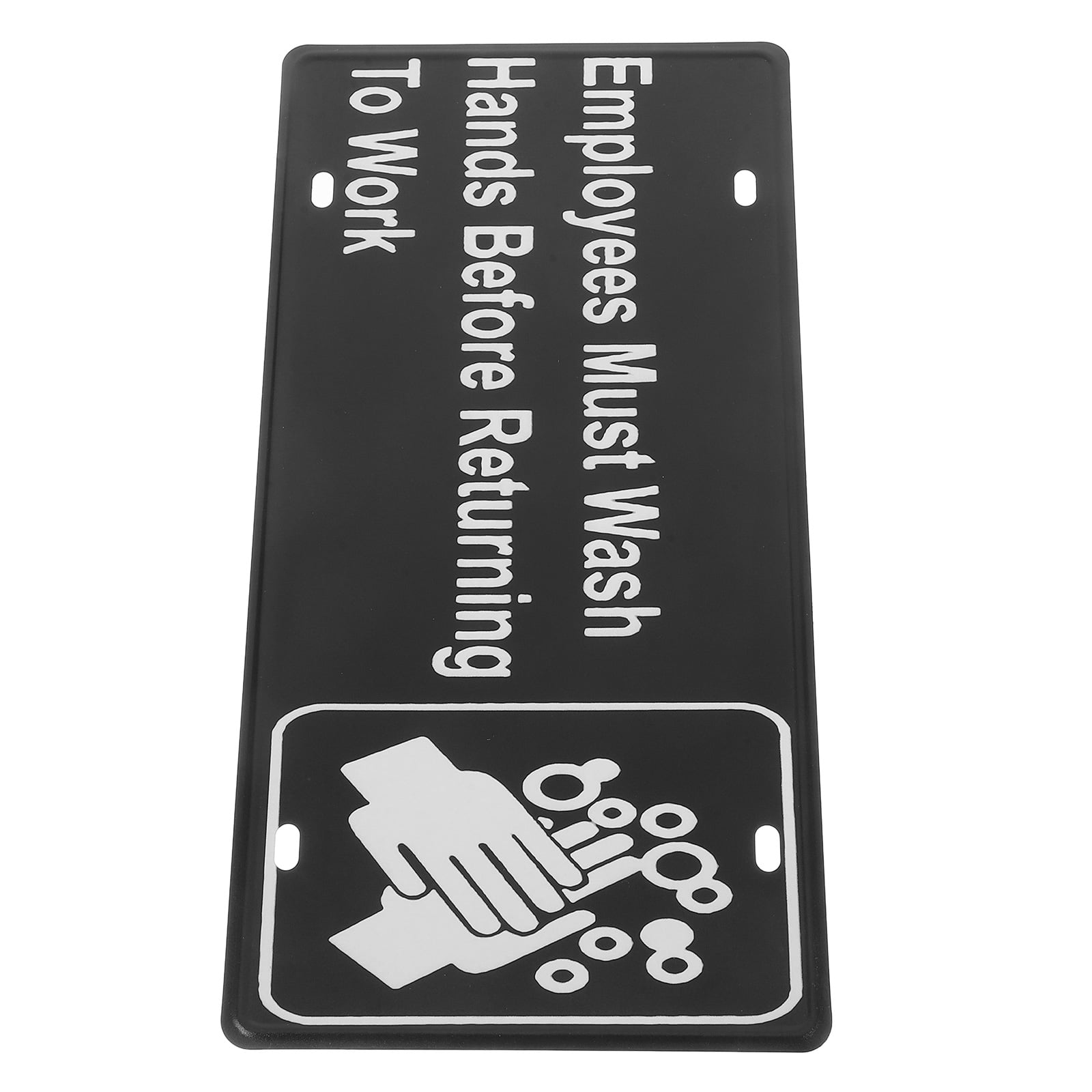 FRCOLOR Metal Informative Sign For Business Employees Must Wash Hands ...