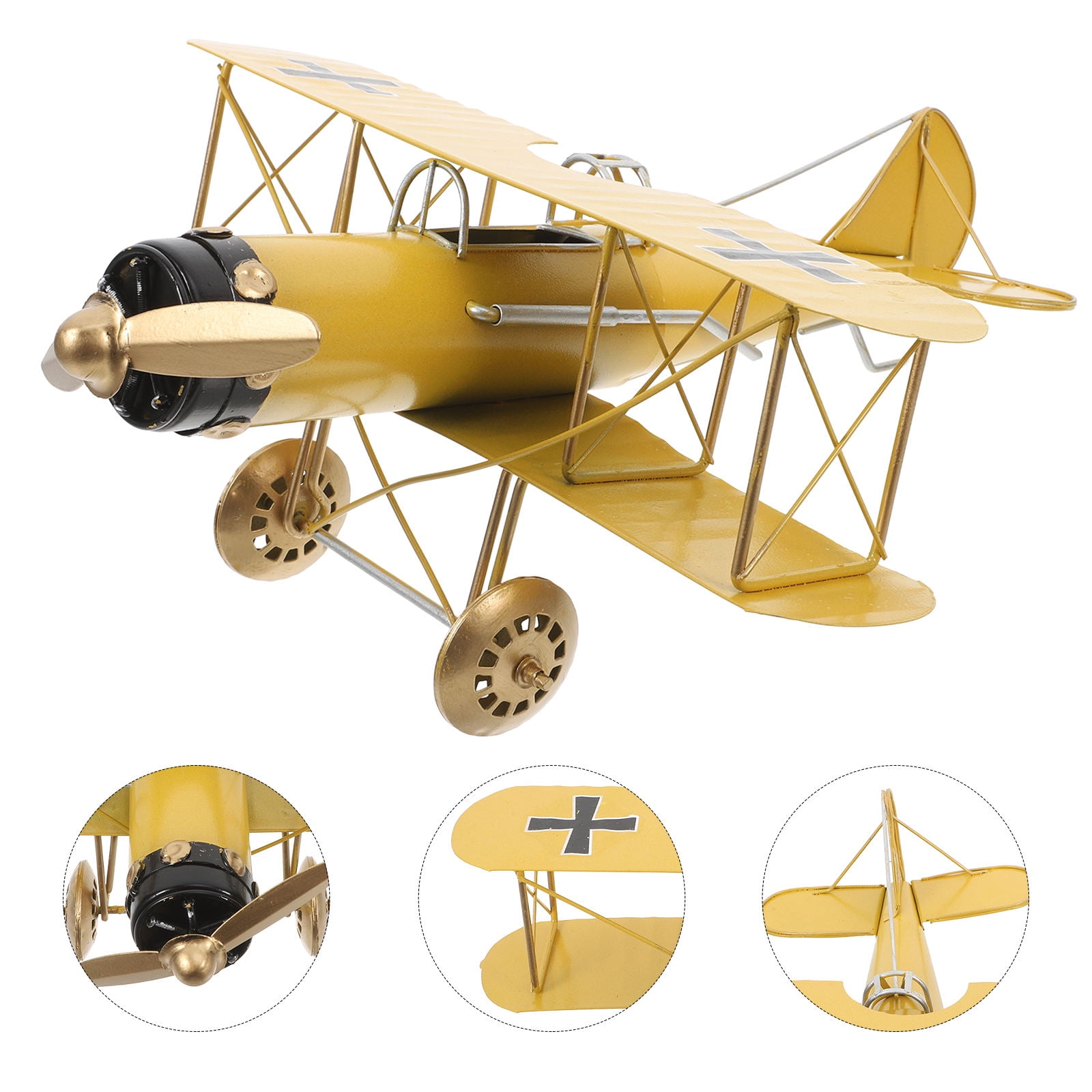 FRCOLOR Metal Model Airplane Retro Aircraft Model Iron Metal Aircraft ...