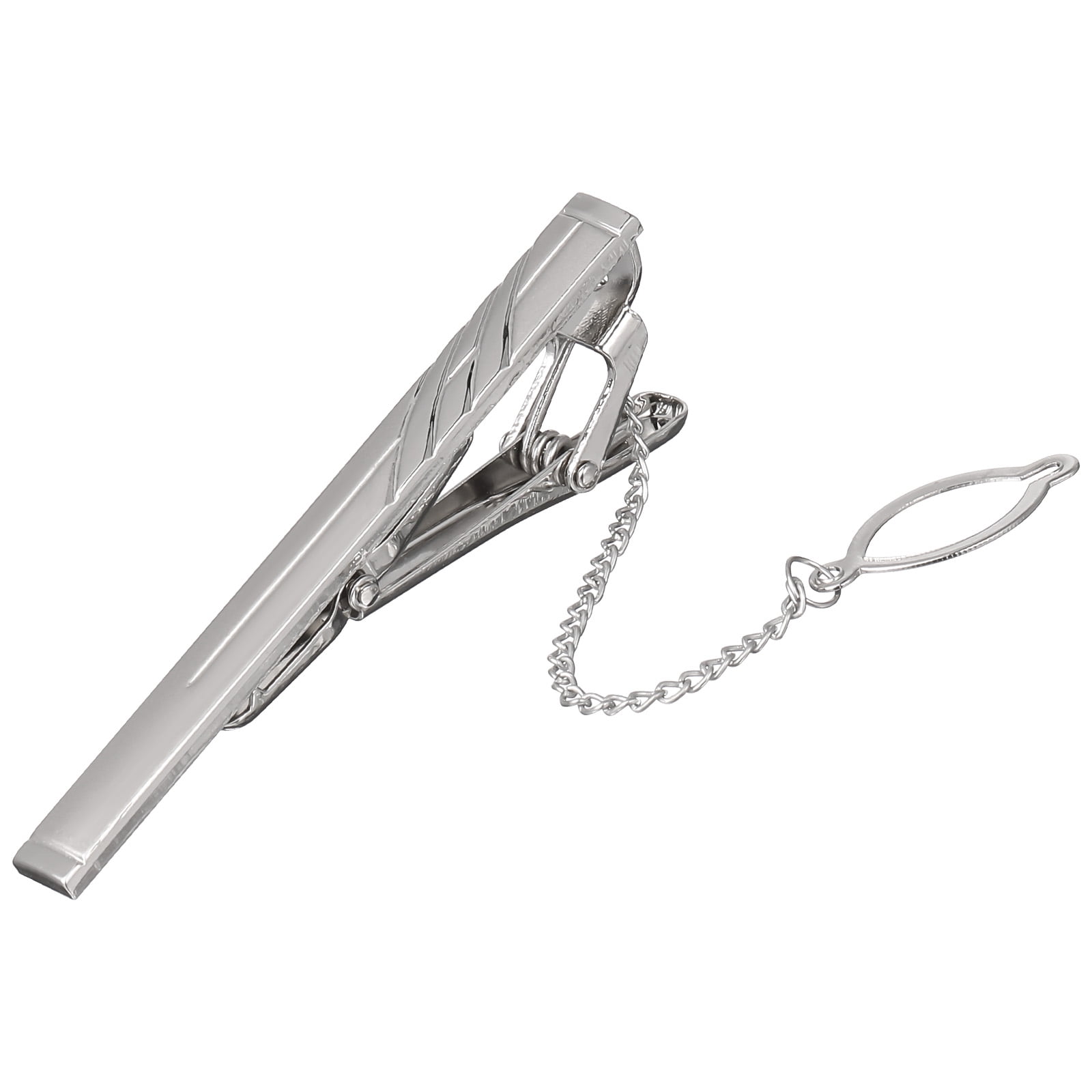 FRCOLOR Metal Necktie Clasp Pinch Clips Badges Silver Lapel Pins for ...