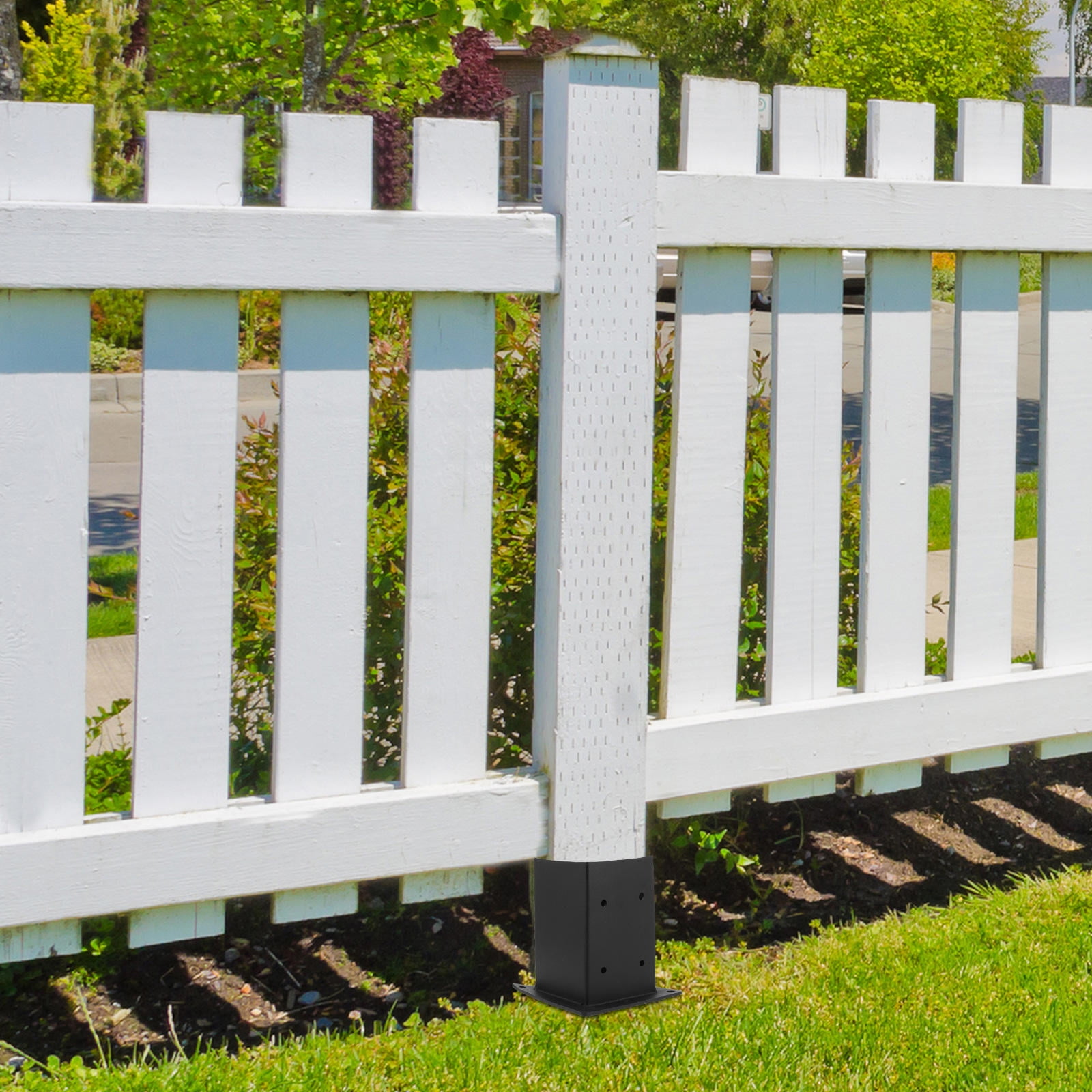 FRCOLOR Metal Post Anchor Bracket For Fence Security And Deck Post ...