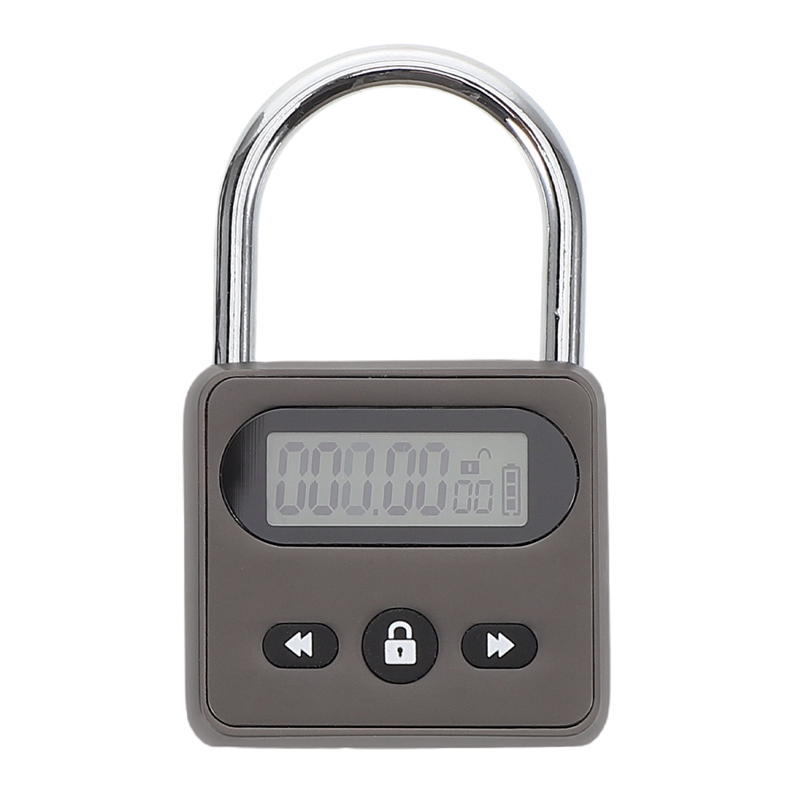 FRCOLOR Metal Timer Lock Usb Rechargeable Padlock Multi-Function Electronic Time Lcd Timed ...