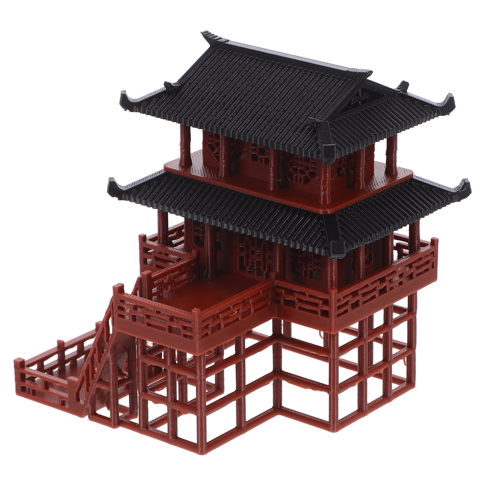 FRCOLOR Micro Landscape Stilted Building Bonsai Garden Potted Plant ...