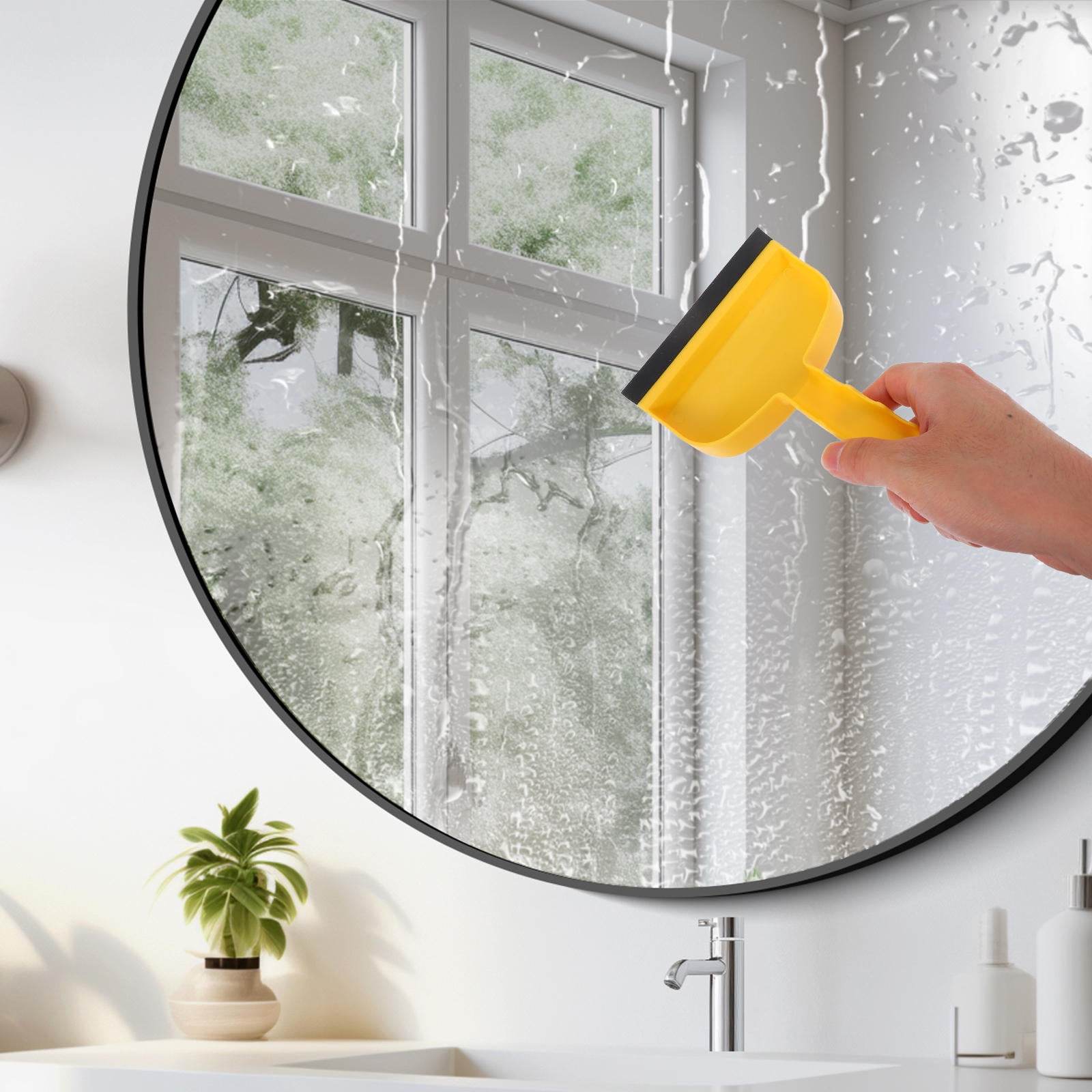 FRCOLOR Mini Bathroom Squeegee And Scraper Silicone Shower Glass Door ...