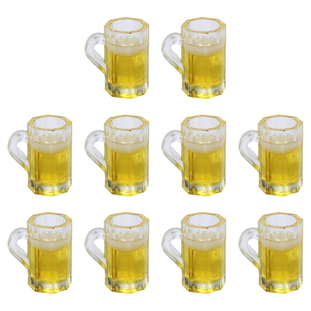FRCOLOR Mini Beer Mugs 10Pcs Delicate Mini Beer Mugs Decorations Mini ...