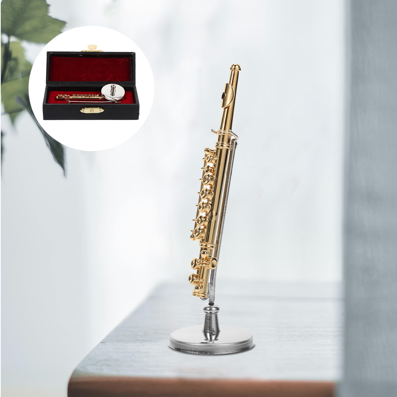 FRCOLOR 1 Set Desktop Flute Decor Mini Flute Adornment Copper Golden ...