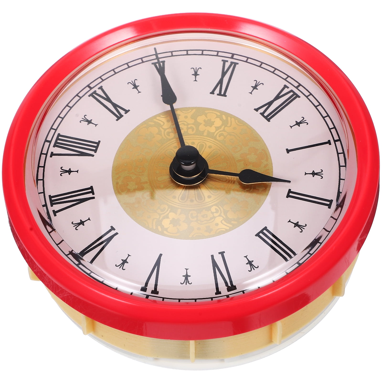 FRCOLOR Mini Quartz Clock Insert DIY Clock Plastic Mini Clock Roman ...
