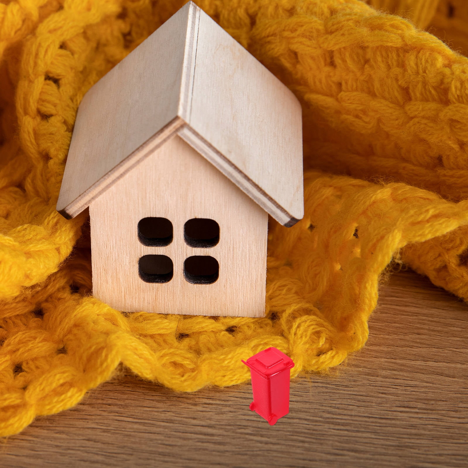 FRCOLOR Mini Trash Can Dollhouse Sorting Garbage Bin Miniature Garbage ...