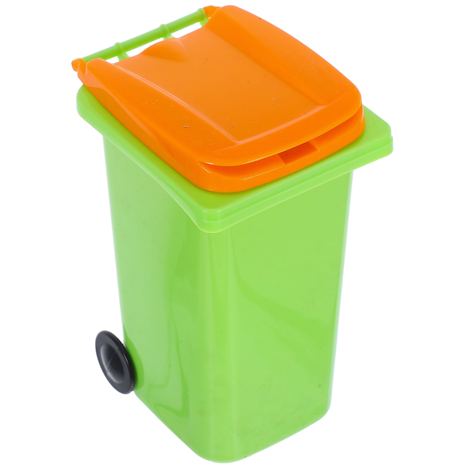 FRCOLOR Mini Trash Can With Lid For Desk Tiny Garbage Bin Small Plastic ...