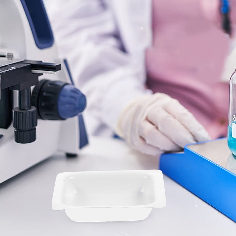 FRCOLOR Mini Weighing Dishes for Labs Square Plastic Containers White ...
